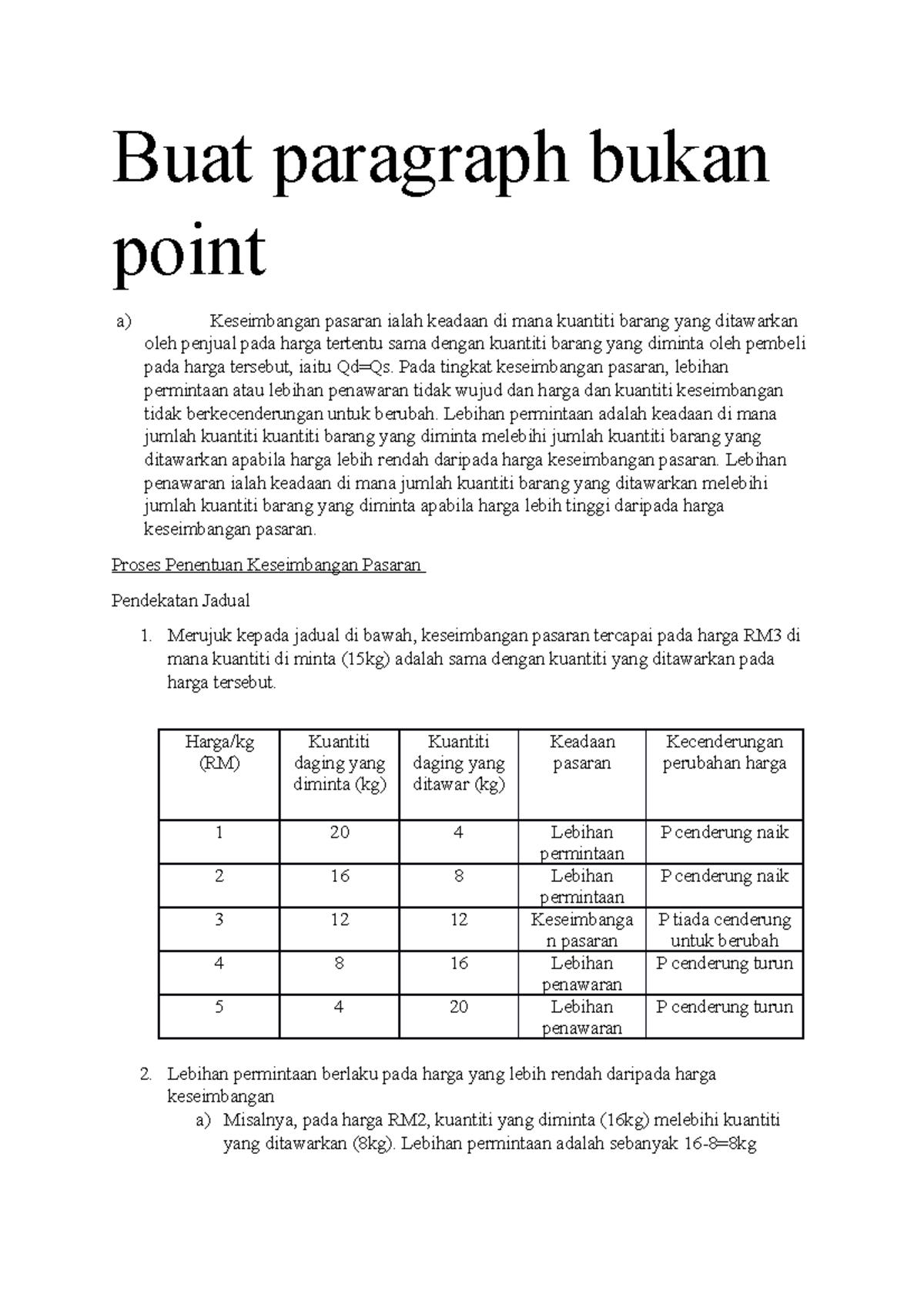 ESEI Ekonomi - essay - Buat paragraph bukan point a) Keseimbangan ...