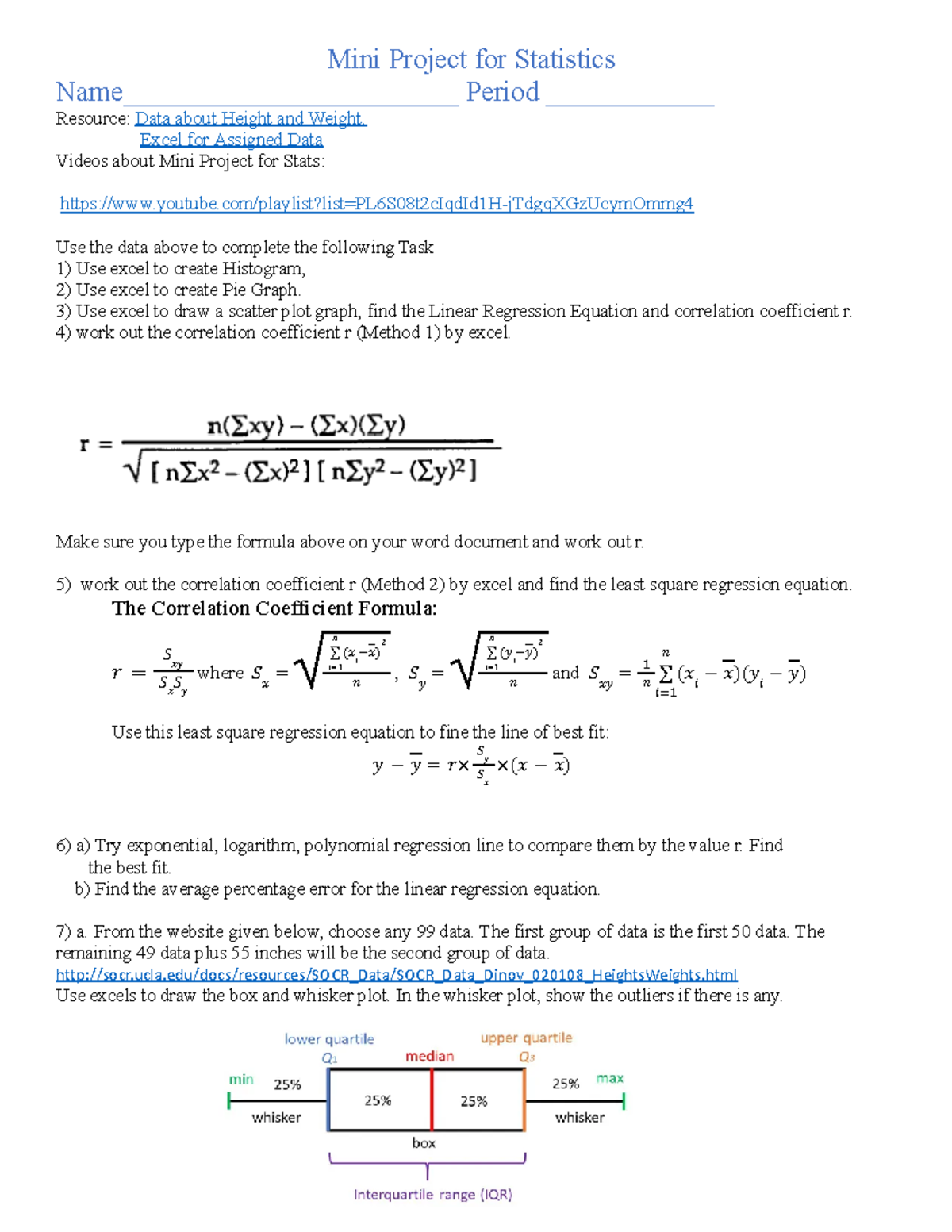 Mini Project for IA Preparation in Stats updated - Mini Project for ...