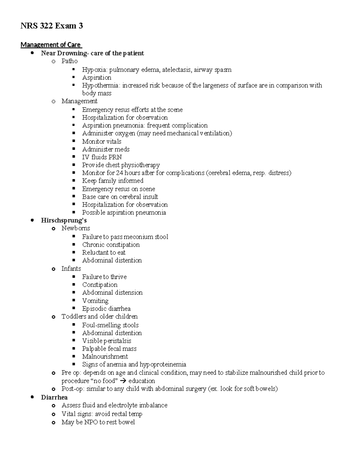 NRS322 Exam 3 SG - study guide - NRS 322 Exam 3 Management of Care Near ...