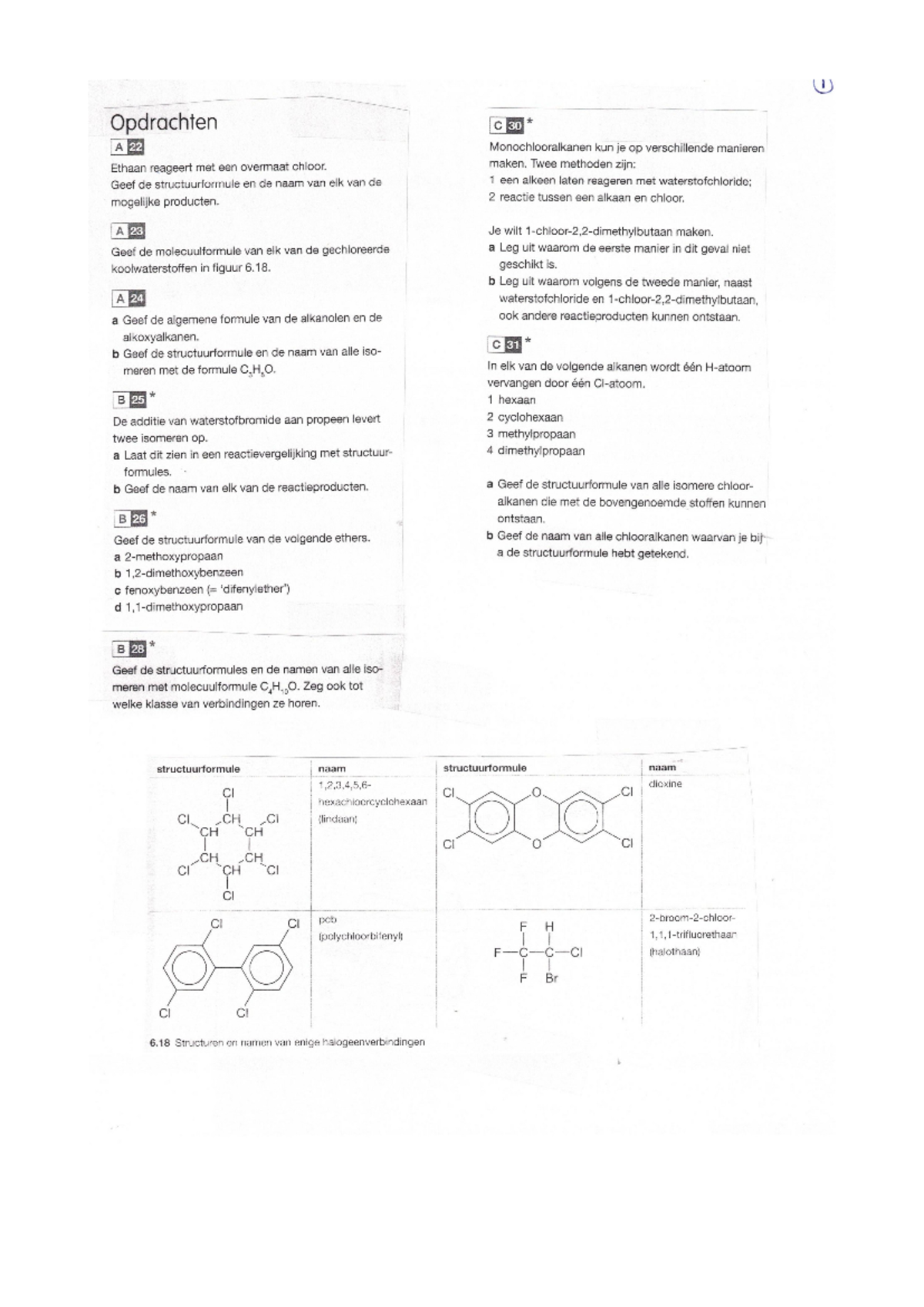 Extra oefenopgaven bij Hfst. 10 Organische verbindingen - 1 Opdrachten ...