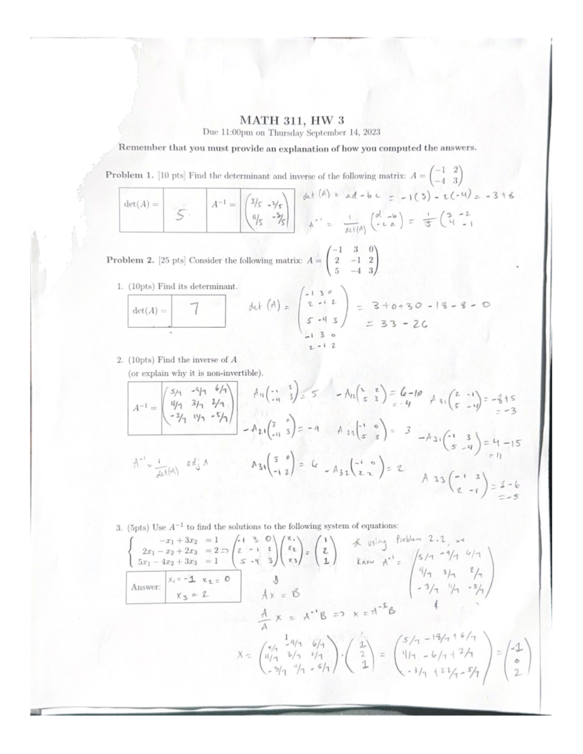 Math311hw3 - MATH 311 - Studocu