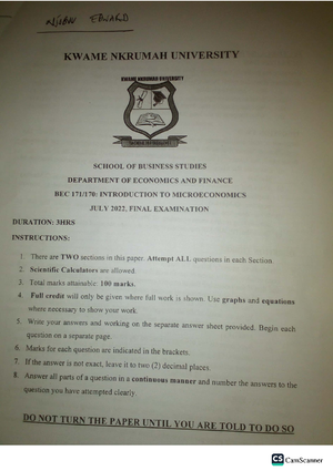 PHY 340 Tutorial Sheet 1 - PHY 340 - INTRODUCTORY ELECTRONICS 20 22 ACADEMIC YEAR TUTORIAL SHEET ...