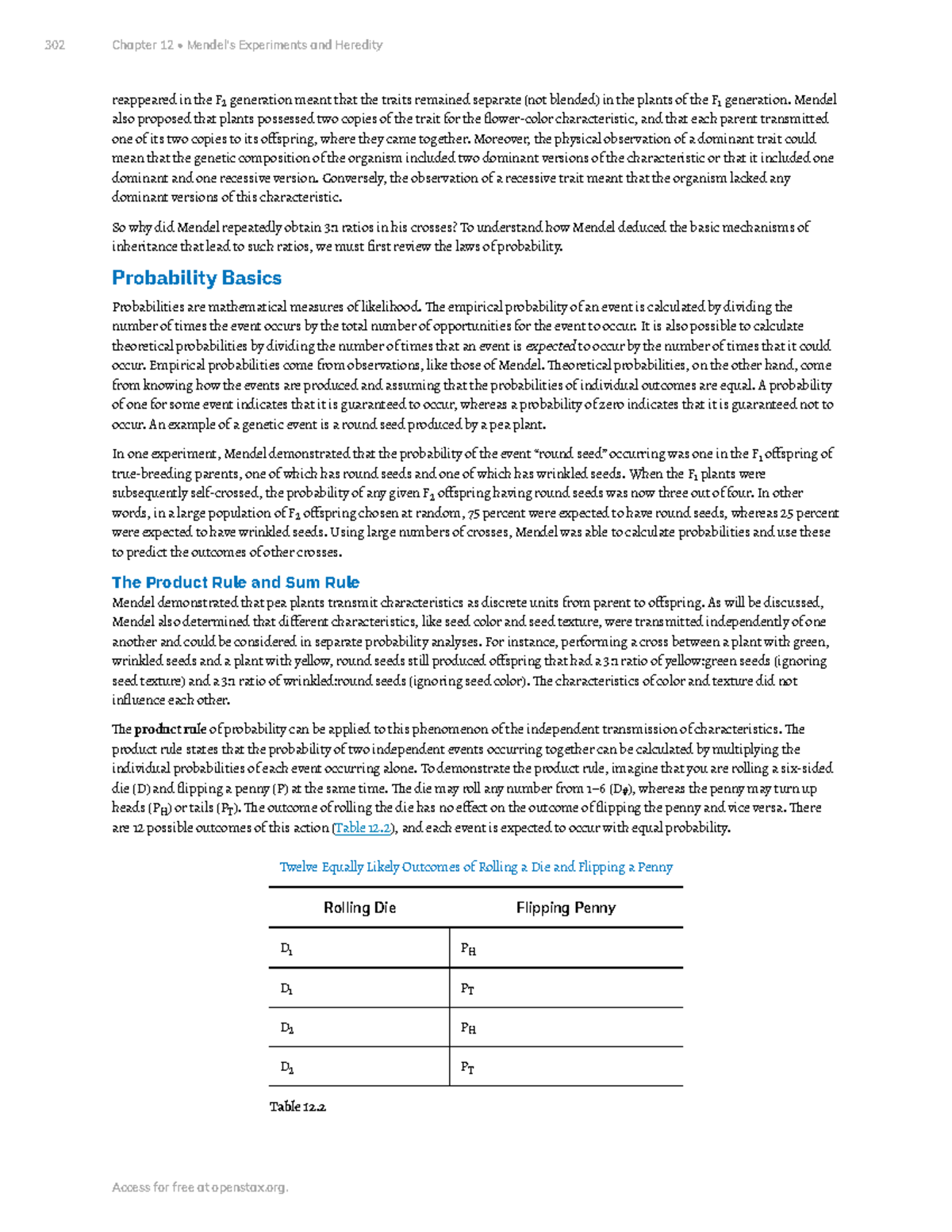 Chapter 12 Mendel's Experiments and Heredity Part 3 - reappeared in the ...
