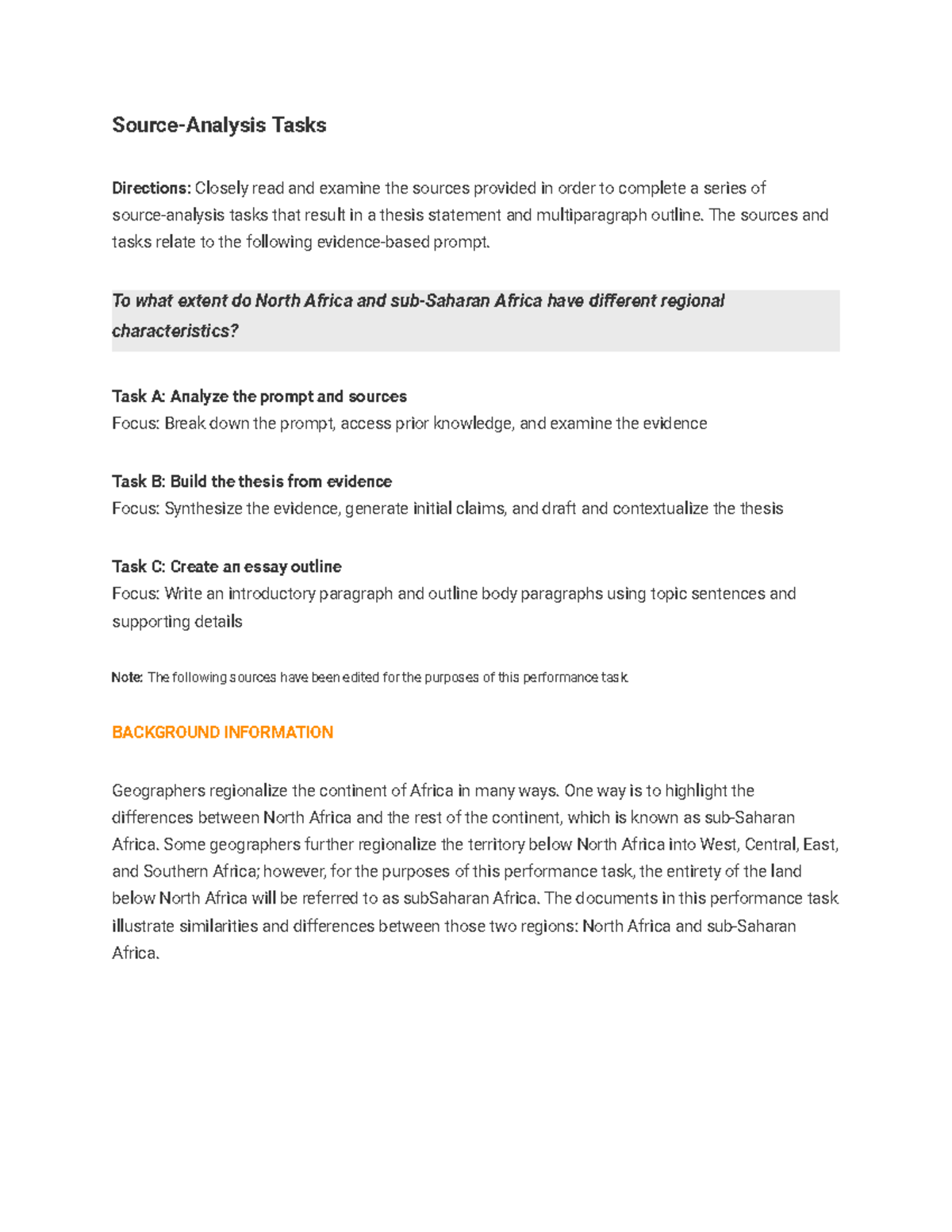 Geography and World Regions Digital Performance Task - Source-Analysis ...