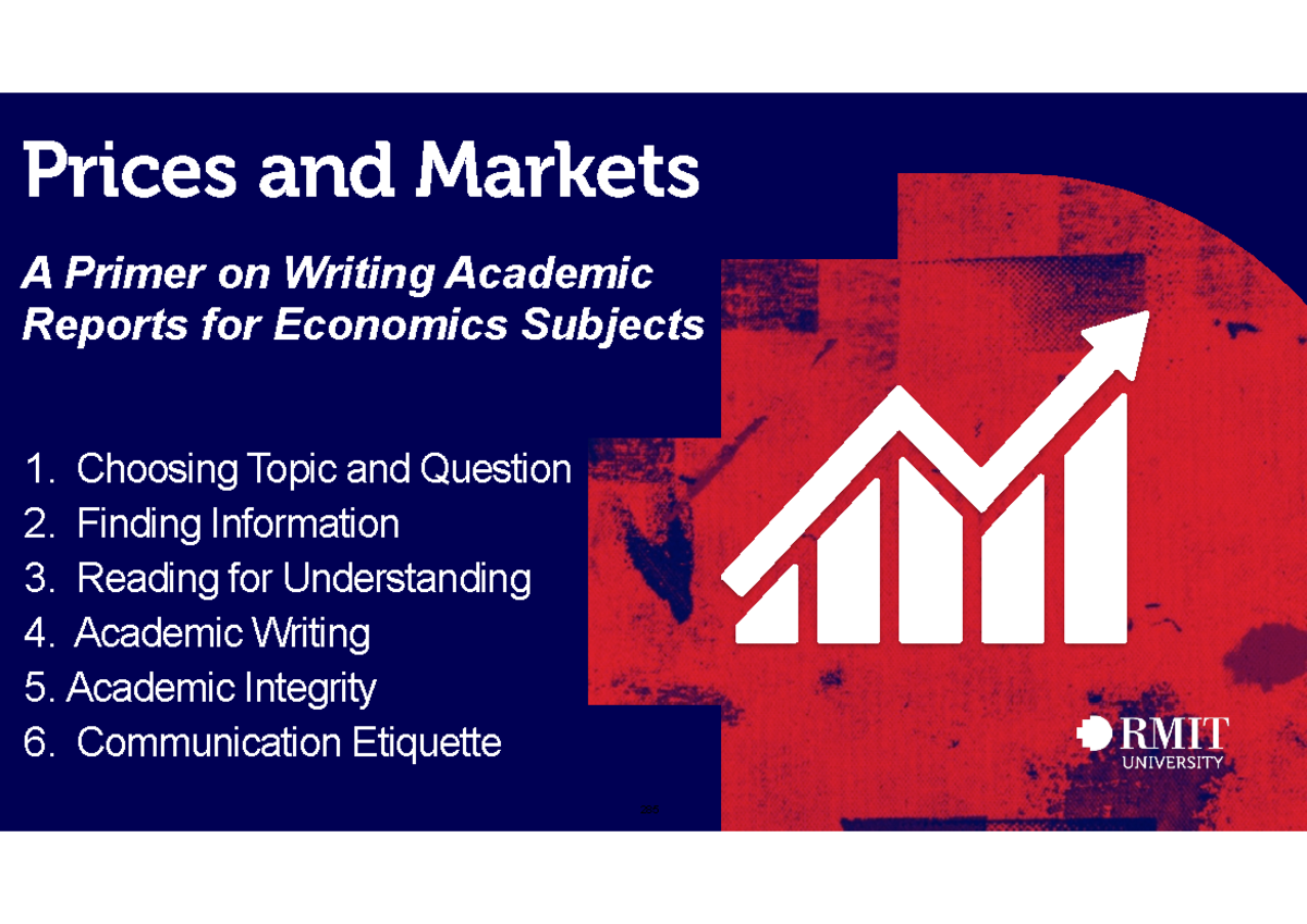 Economic Report Writing - 285 Prices and Markets A Primer on Writing ...