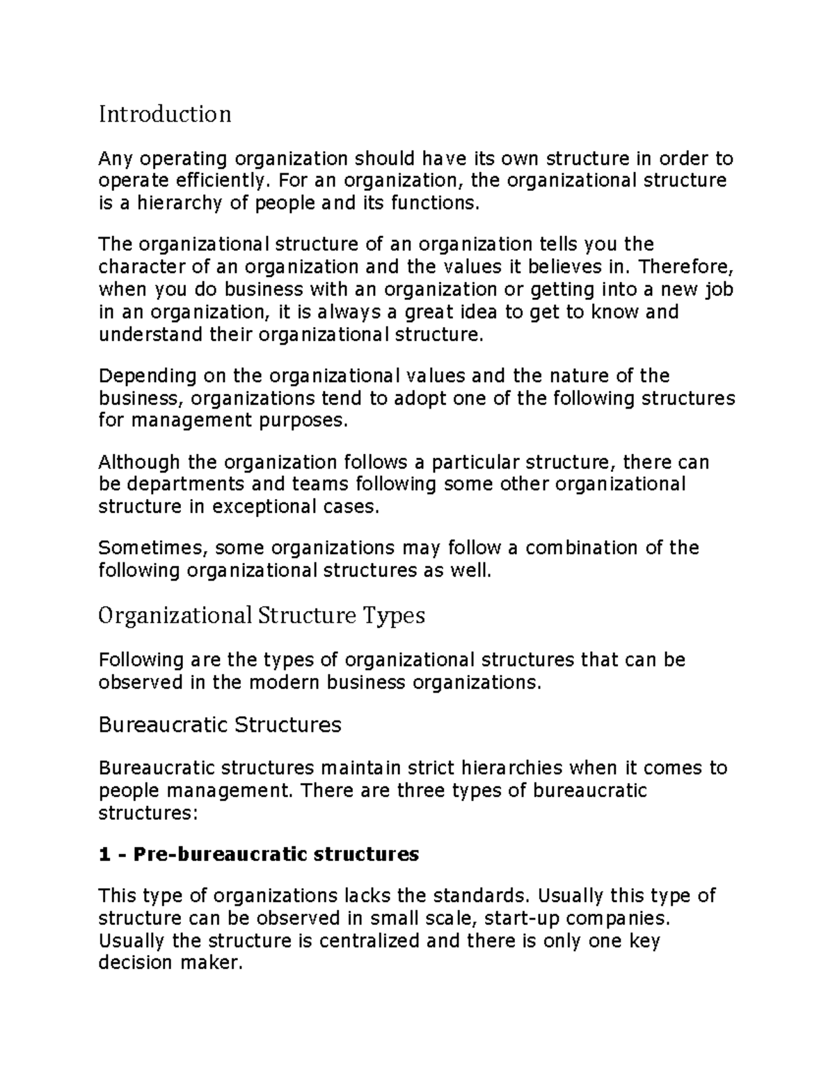 4th - software - Introduction ####### Any operating organization should ...