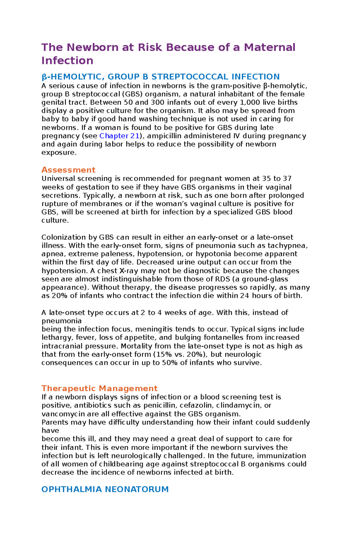 The Newborn at Risk Because of a Maternal Infection - The Newborn at ...