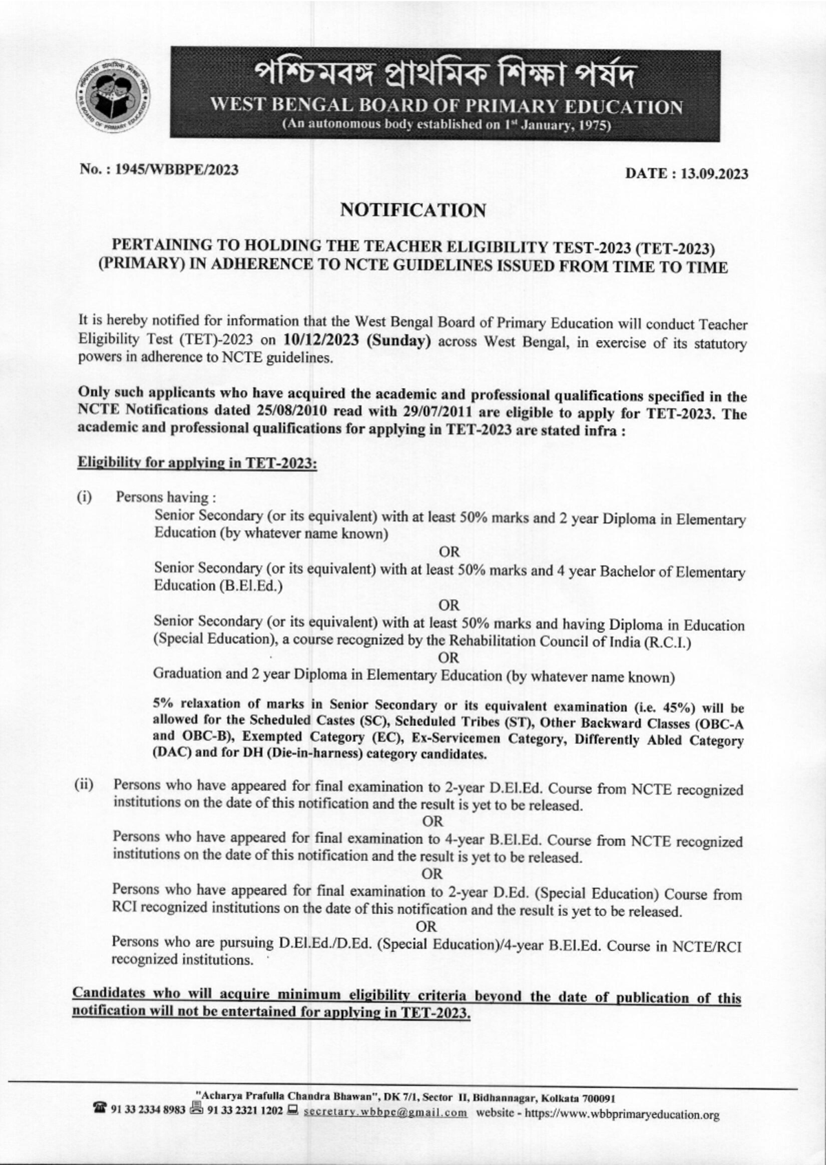 Wb tet - Masters in Commerce - Studocu