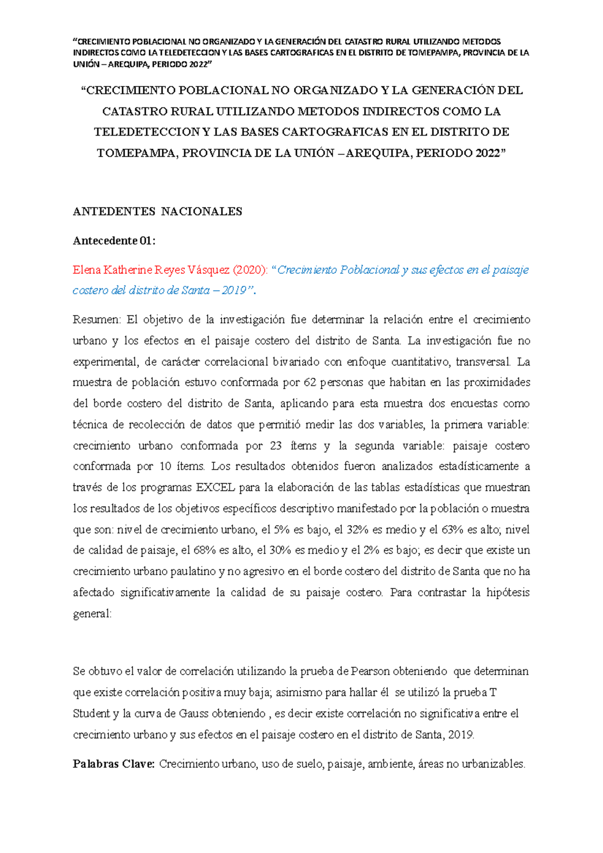 Antedentes Tesis - dsadasdad - INDIRECTOS COMO LA TELEDETECCION Y LAS ...
