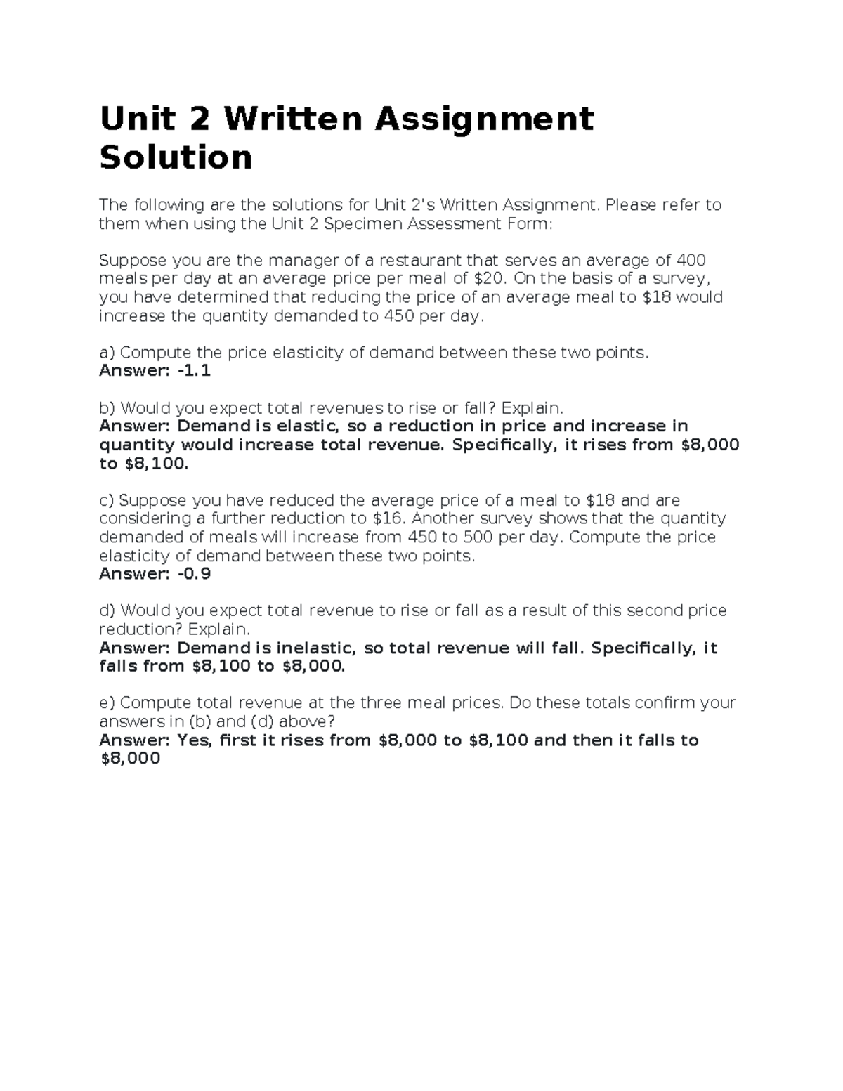 Unit 2 Written Assignment Solution Please Refer To Them When Using