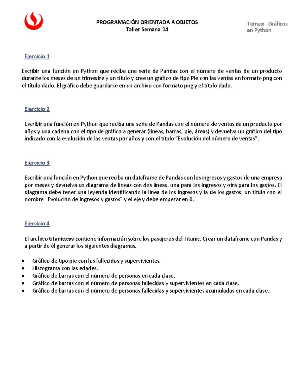 Semana 14 Ejercicios 1 ProgramaciÓn Orientada A Objetos Taller Semana 2115