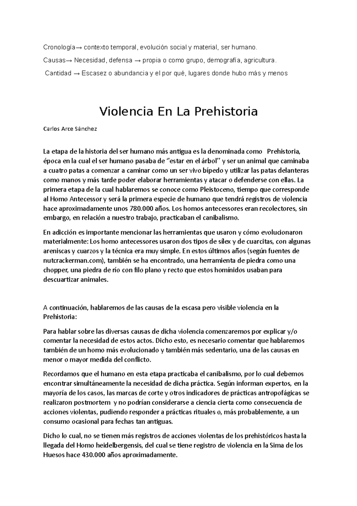 Documento 1 - No se que es. - Cronología→ contexto temporal, evolución ...