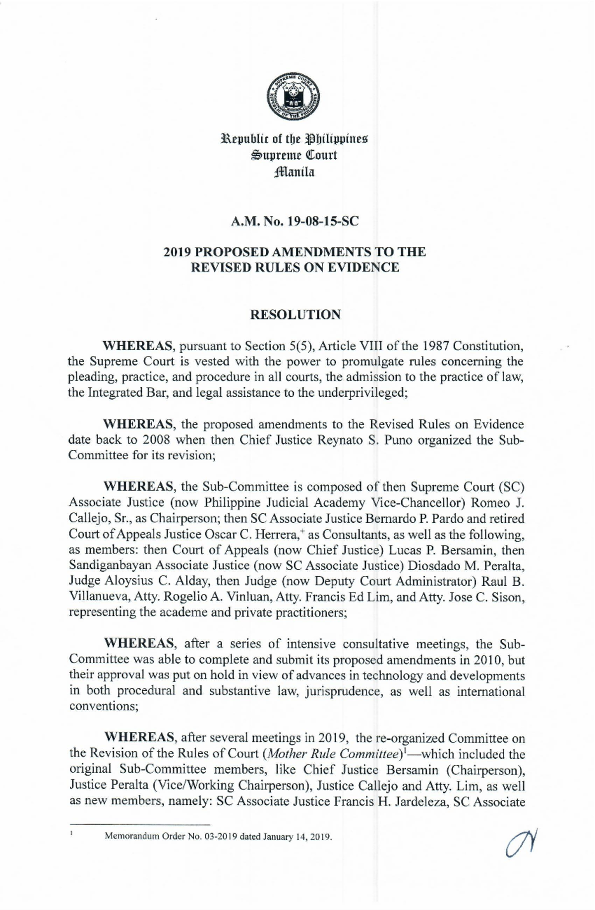 AM 19 08 15 SC - Supreme Court Administrative Matter - Law Juris Doctor - Studocu