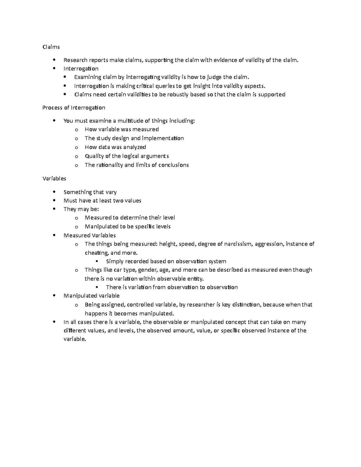 Chapter 3 - Three Claims, Four Validatites - Claims Research reports ...