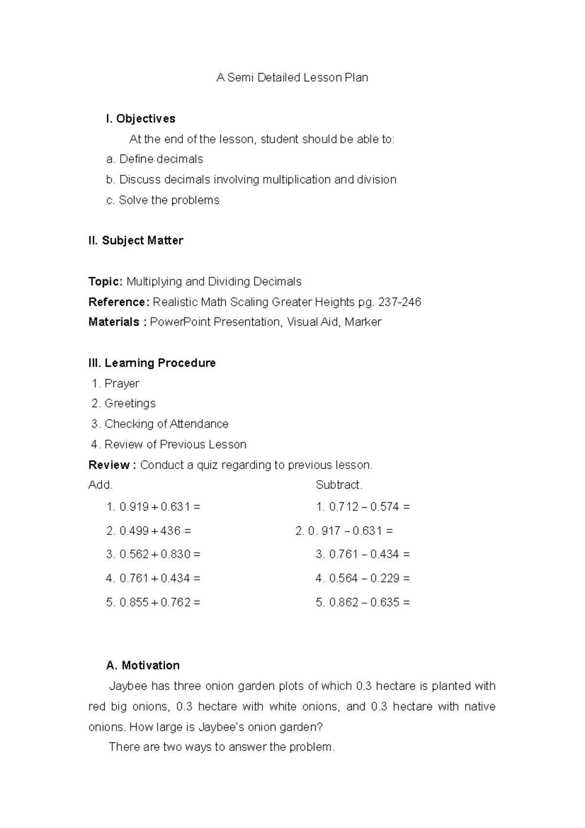 A-Semi-Detailed-Lesson-Plan Jndelprado B EED 2 - A Semi Detailed Lesson ...