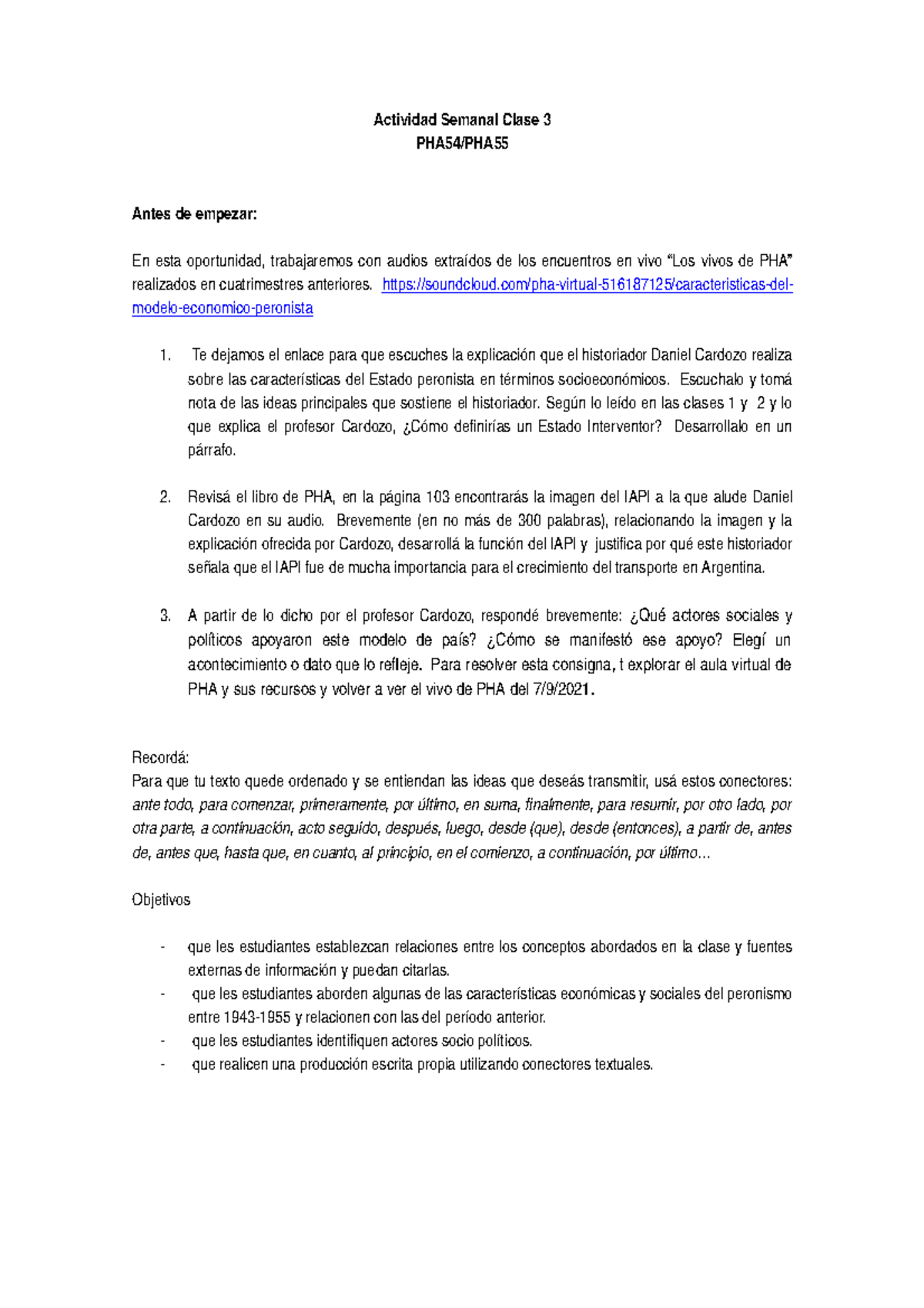 AS3 - nvdjhfksjxjmdhvki - Actividad Semanal Clase 3 PHA54/PHA Antes de ...