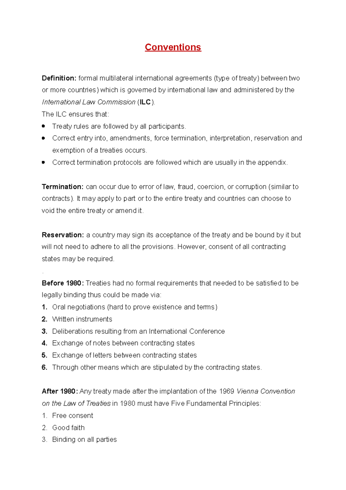 Module 6: Conventions - Conventions Definition: formal multilateral ...