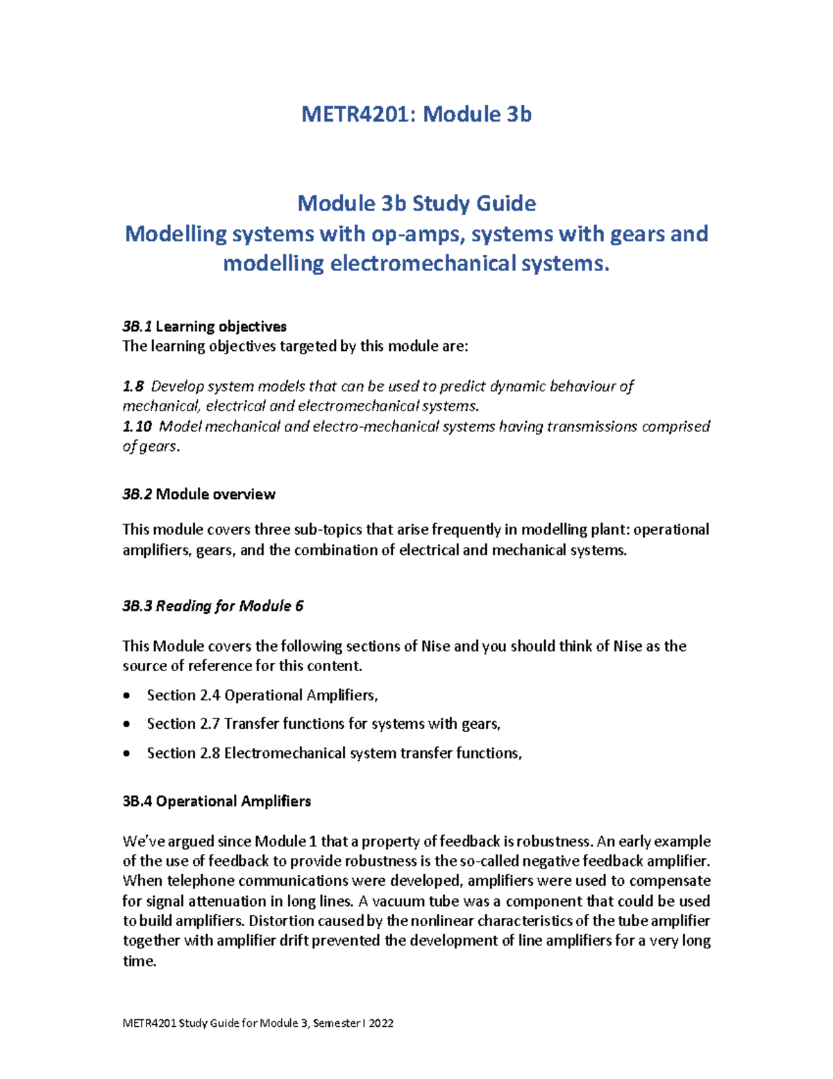 14549023 - Study Notes - METR 4201 Study Guide for Module 3, Semester I ...