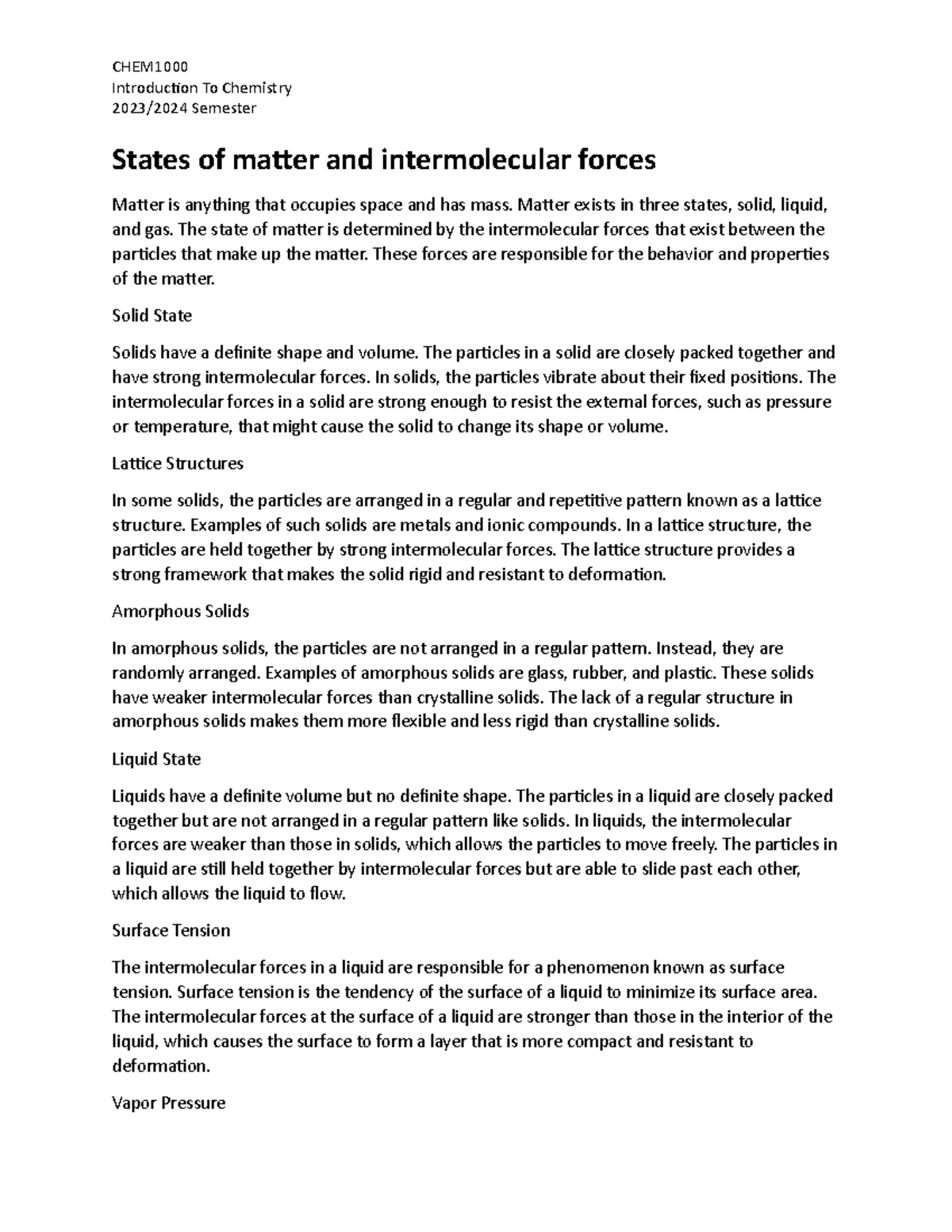 States of matter and intermolecular forces - CHEM Introduction To ...