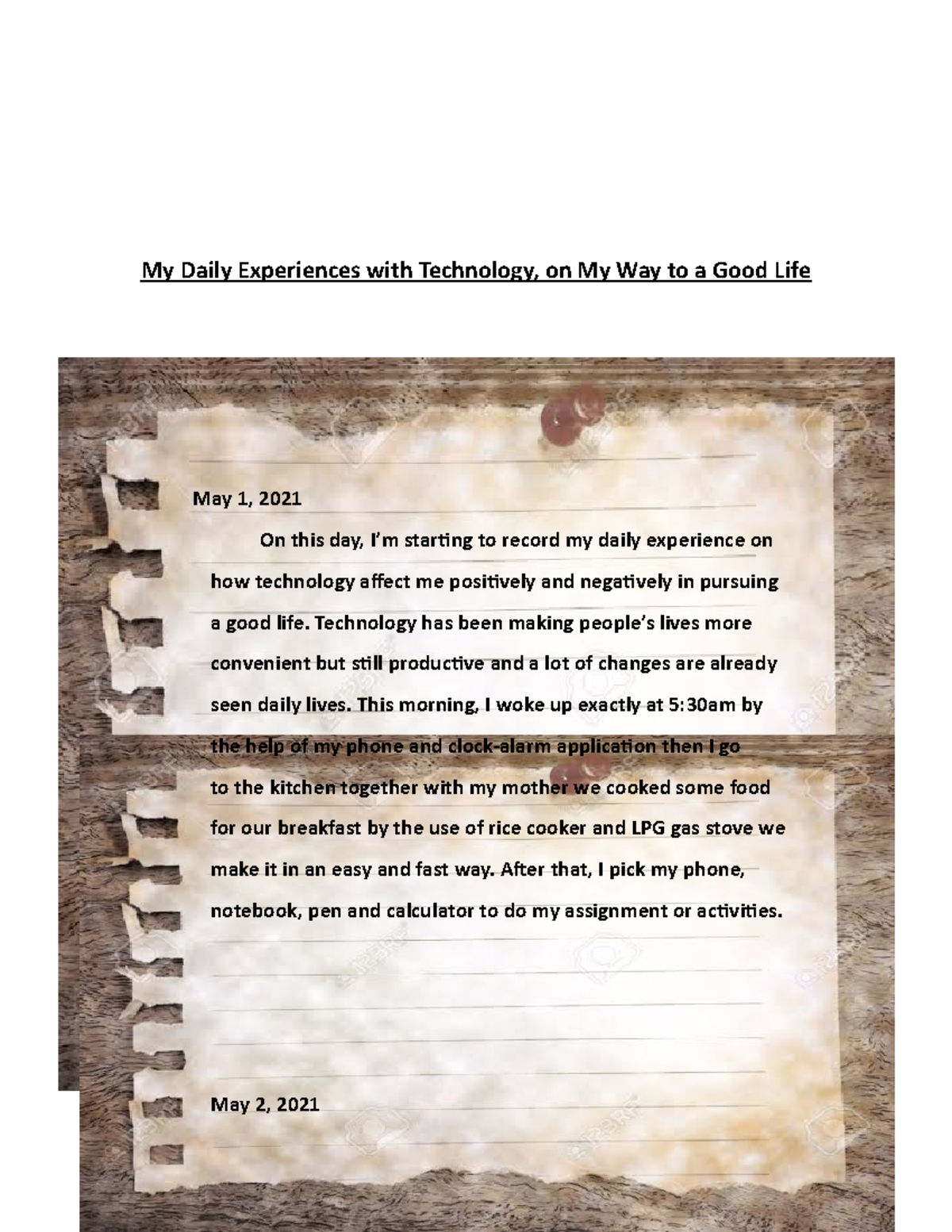 STS Daily experience with technology - My Daily Experiences with ...