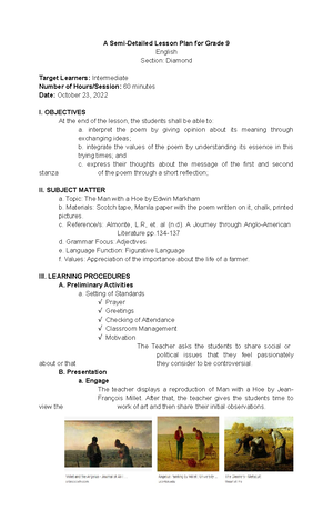 Adverbs - Lesson Plan for Grade 7 - Semi-Detailed Lesson Plan in ...