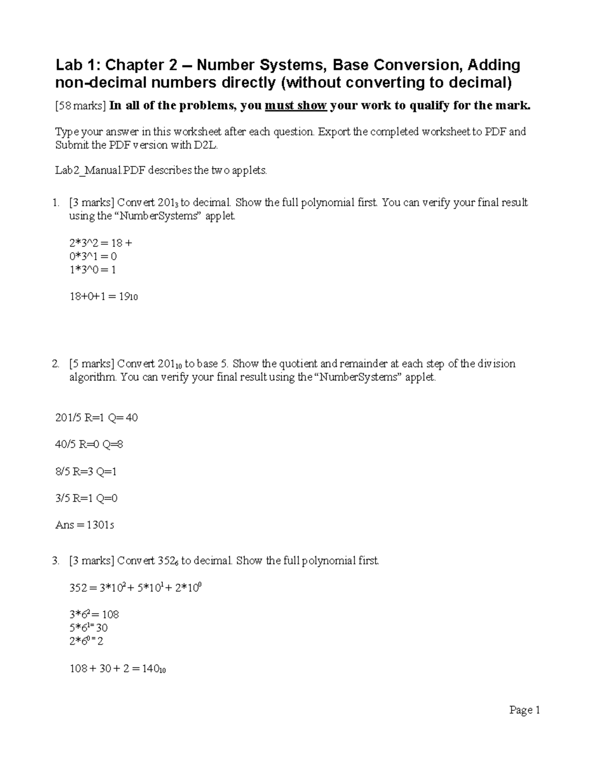 Lab 1 Worksheet Lab 1 Chapter 2 Number Systems Base Conversion lab-1-worksheet-lab-1-chapter-2-number-systems-base-conversion