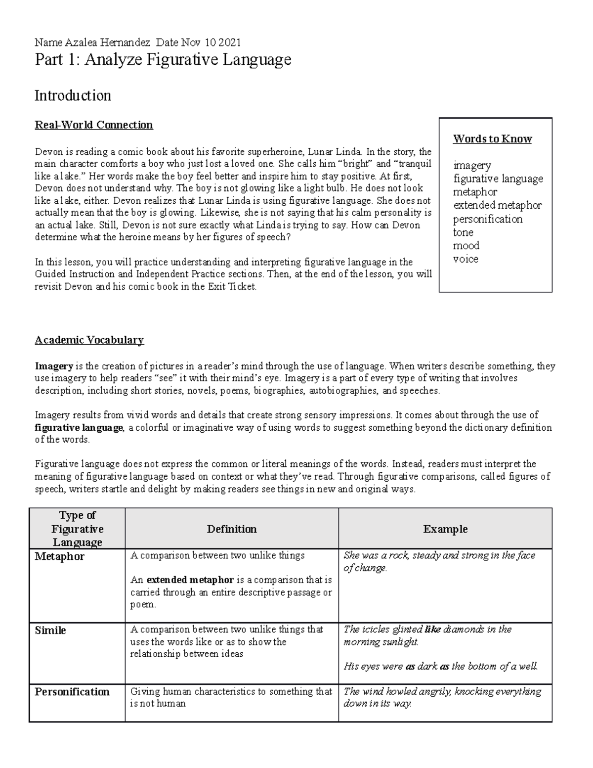 LA practice that can help you with central ideas and stuff - Name ...