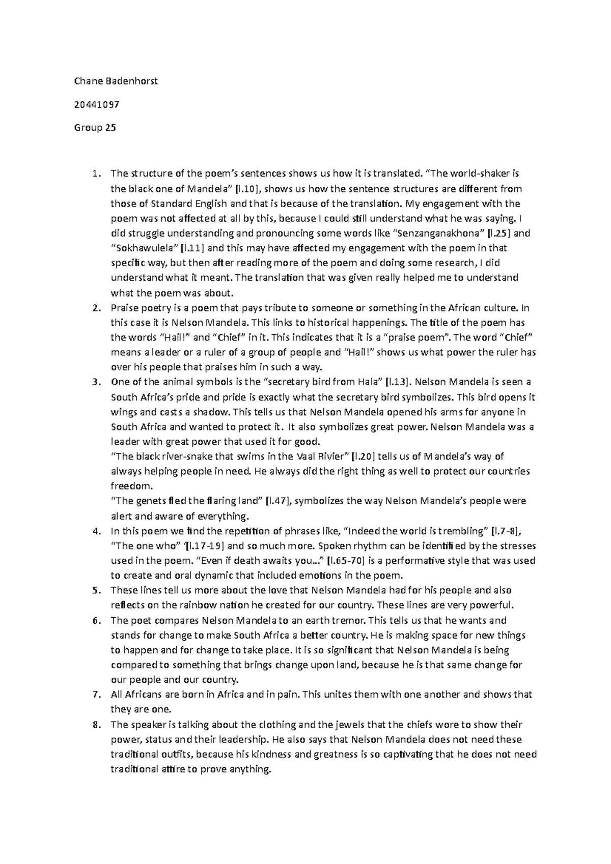 Week 1 Answers - eng 120 practical examples - Chane Badenhorst 20441097 ...