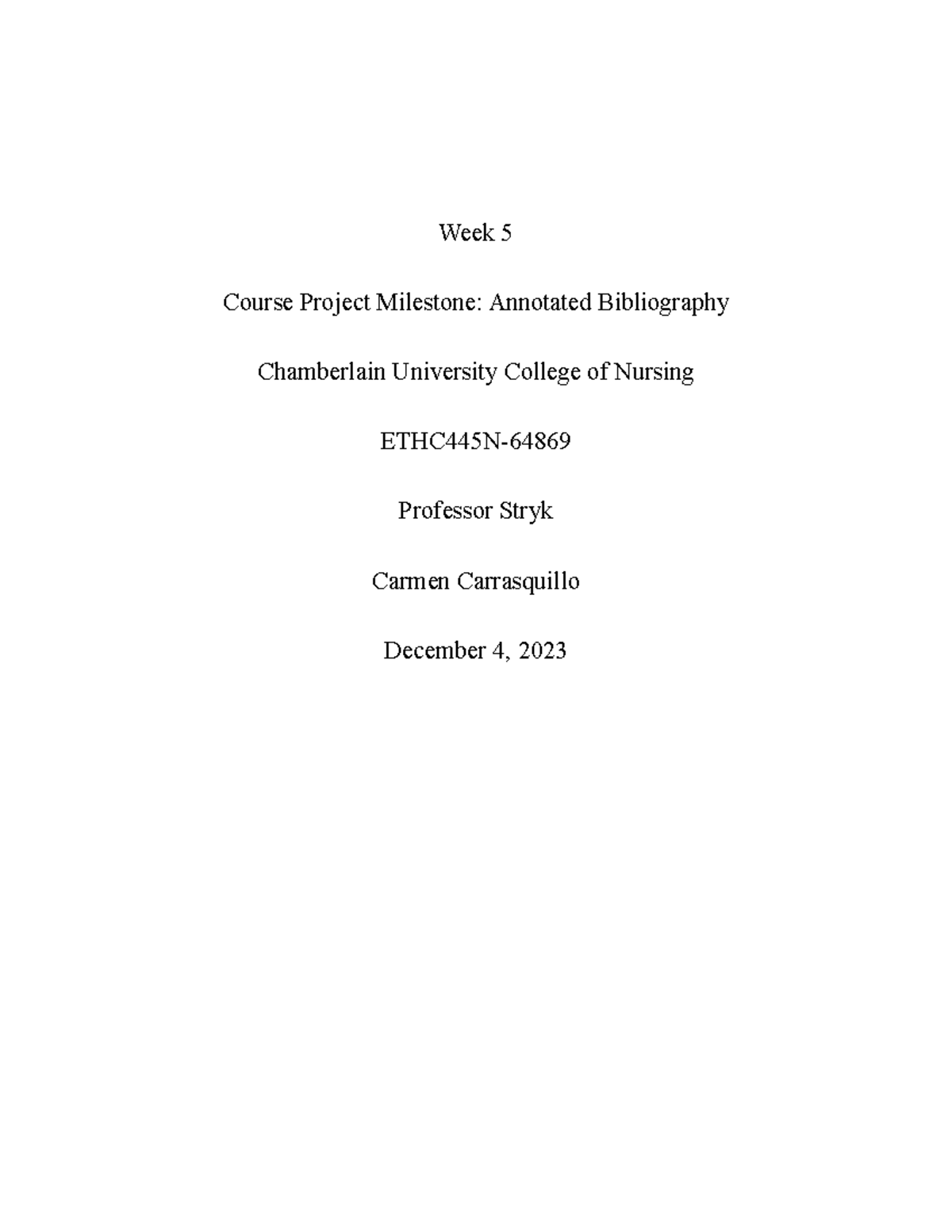 Week5 annotated bibliography - Week 5 Course Project Milestone: Annotated Bibliography ...