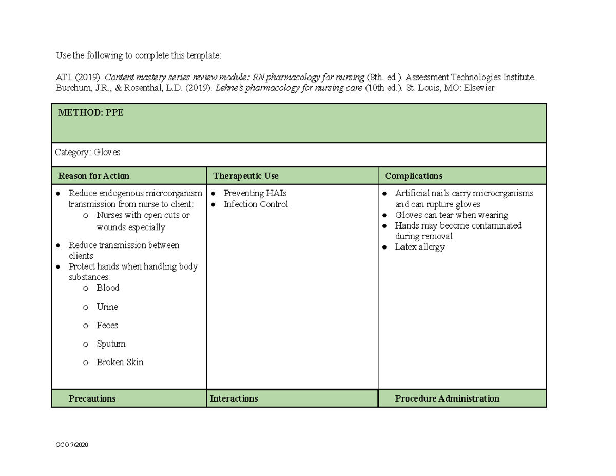 ALT-PPE - Active learning template - Use the following to complete this ...