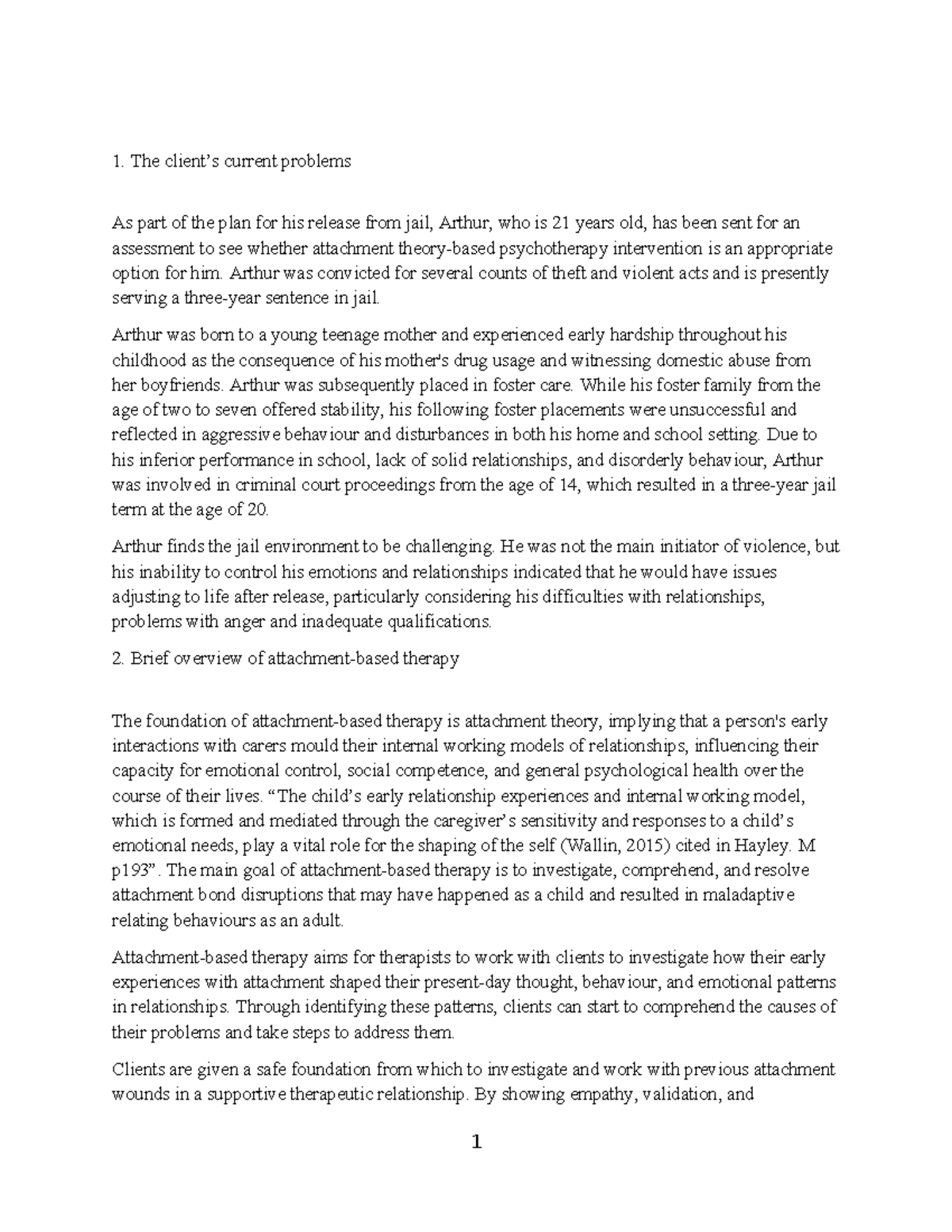 Tma 04 Task Write a formulation report - The client’s current problems ...