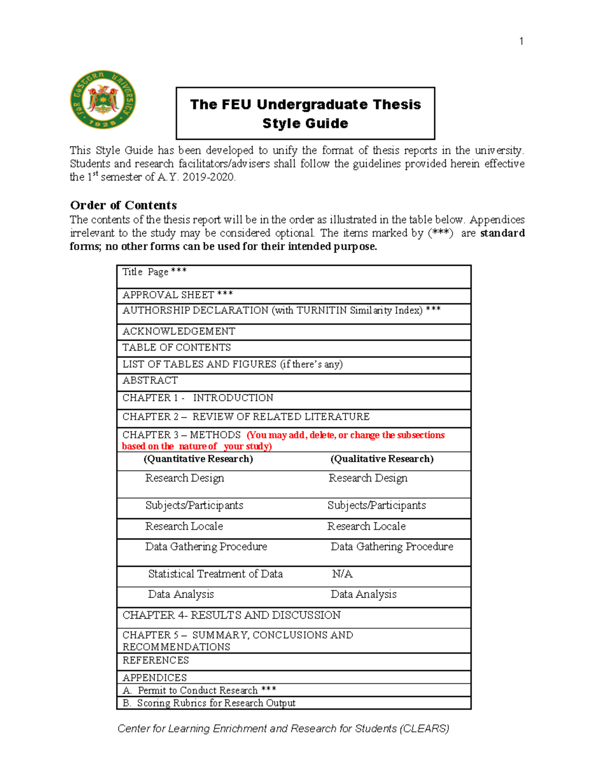FEU-Undergraduate-Thesis-Style-Guide Revised-November-15-2019 Clears ...