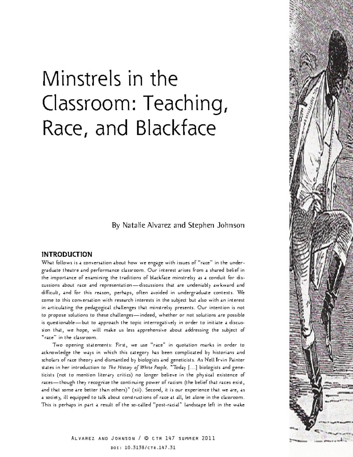 Minstrels in the Classroom: Teaching, Race, and Blackface - Minstrels ...