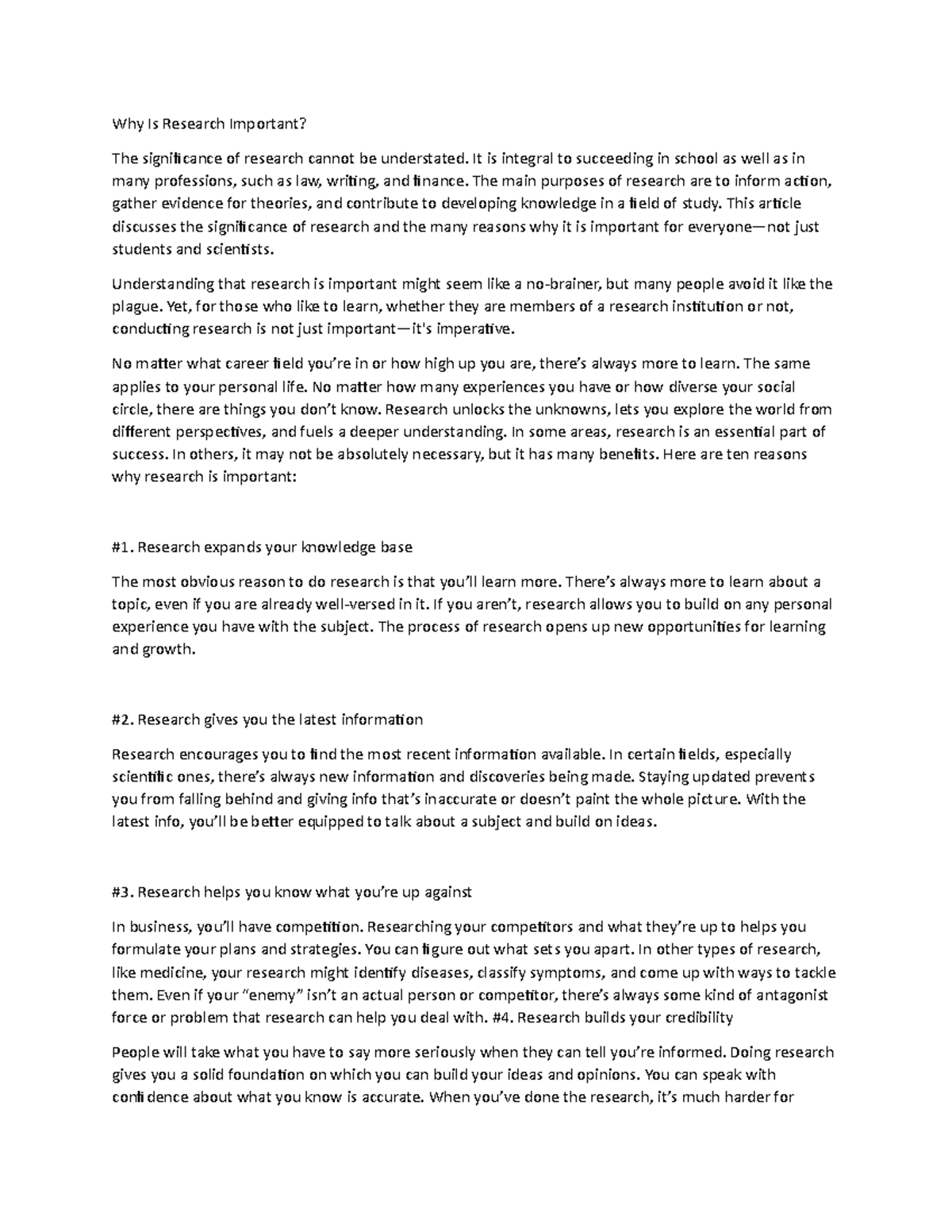 Stud - Research introduces you to new ideas - Why Is Research Important ...