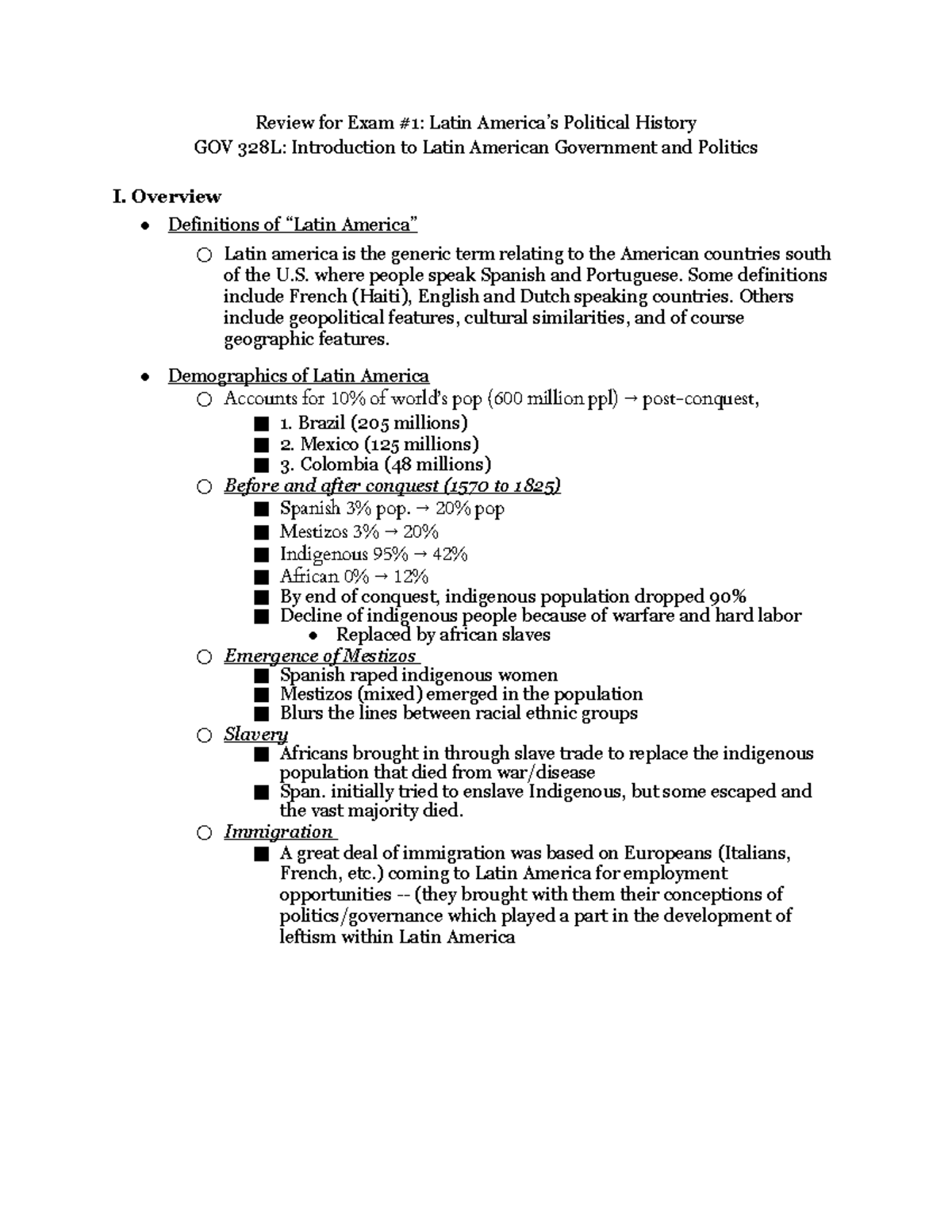 Official Latin Gov Review - Review for Exam Latin Political History GOV ...