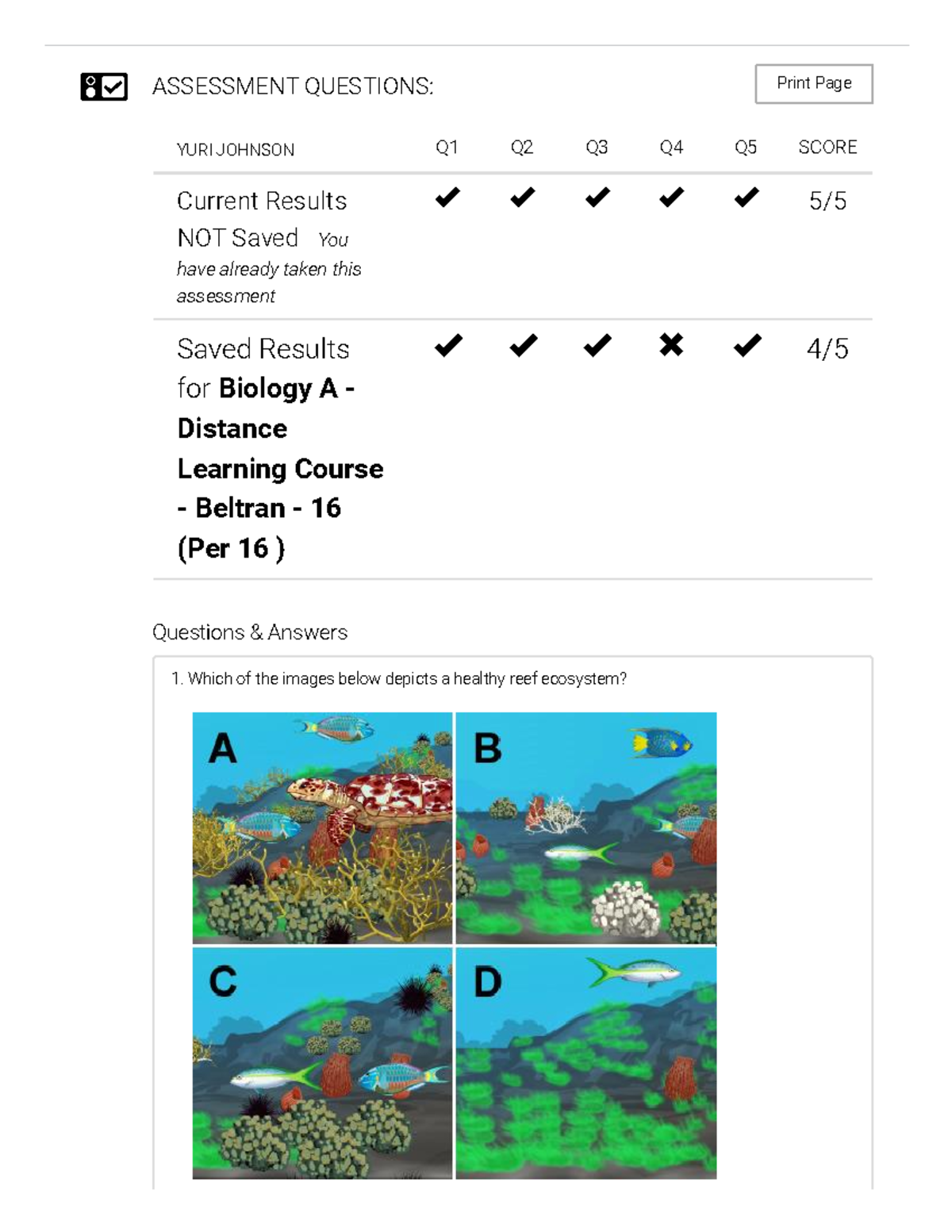 Coral Reefs 1 - Abiotic Factors Gizmo Explore Learning - ASSESSMENT ...