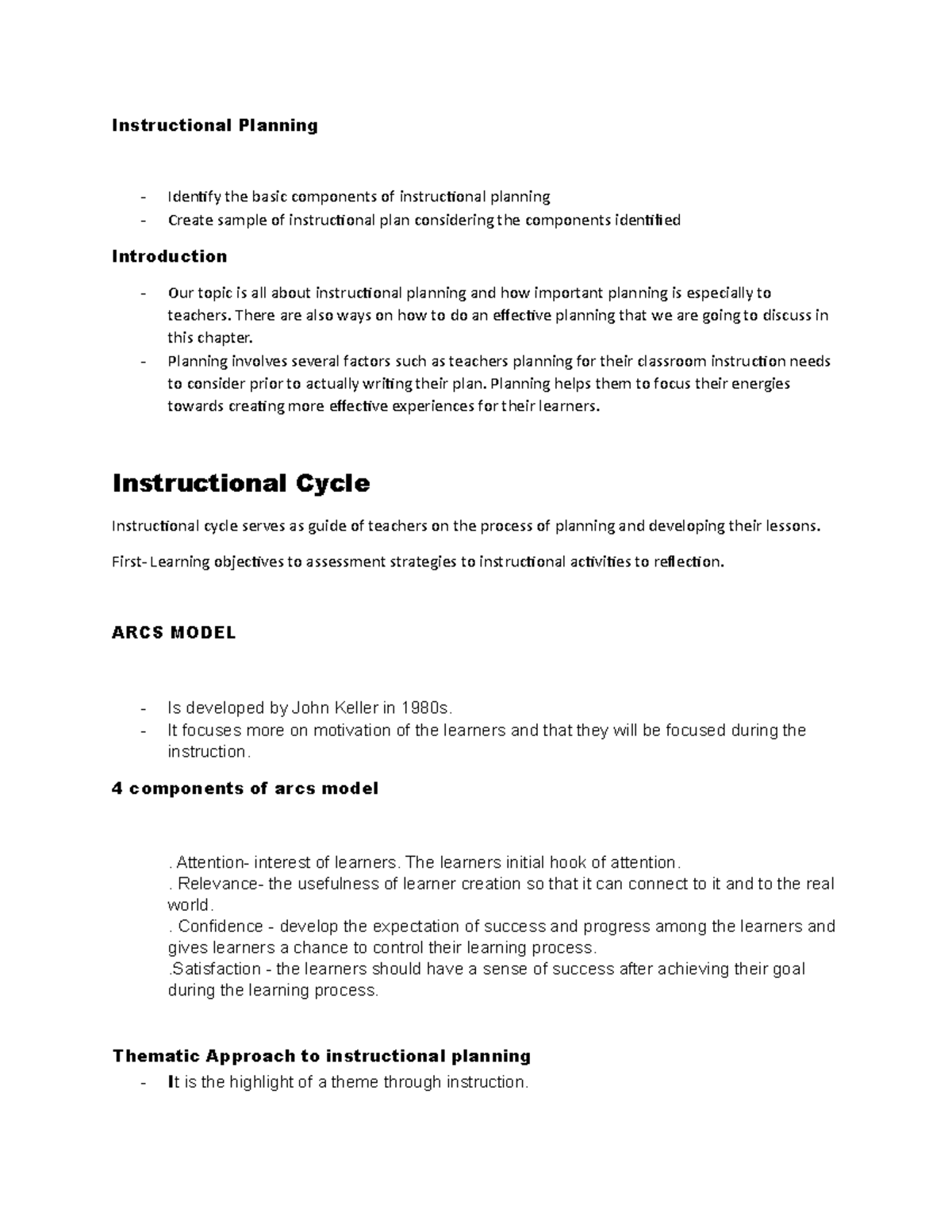 Instructional Planning - There are also ways on how to do an effective ...