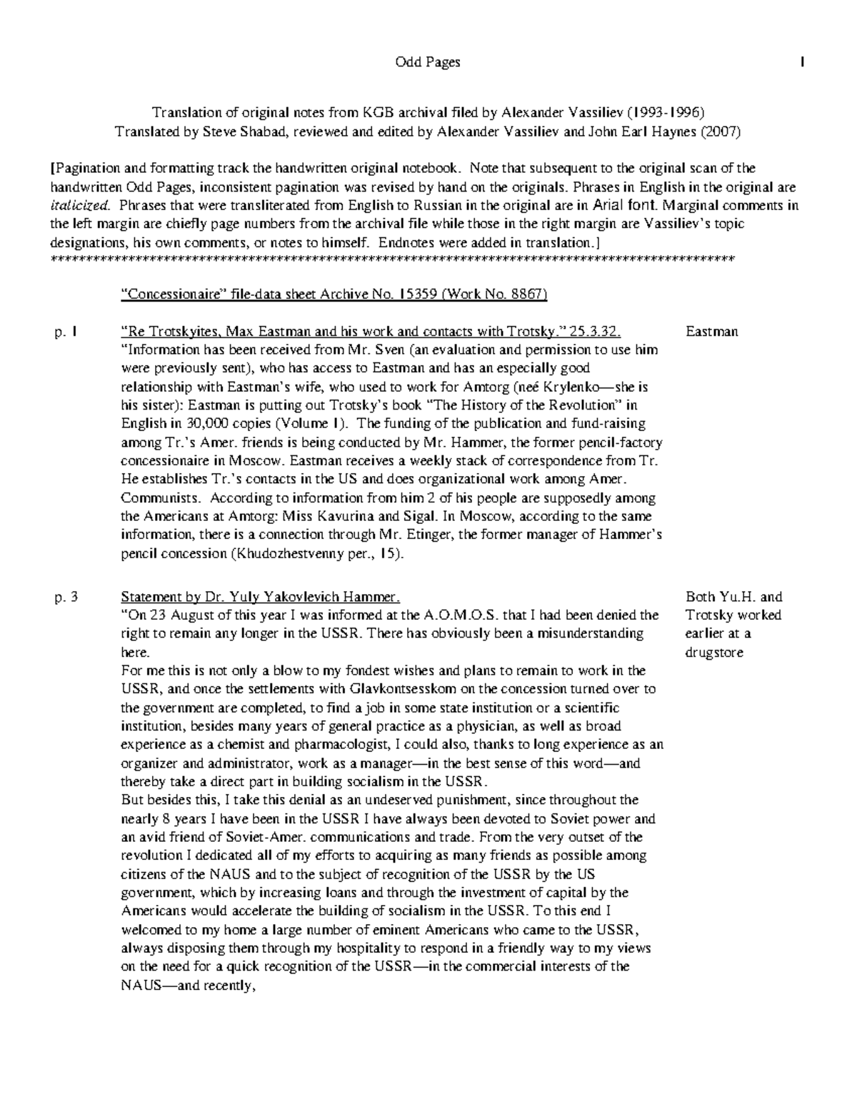 Odd Pages 1 Translation of original notes from KGB ( PDFDrive ...