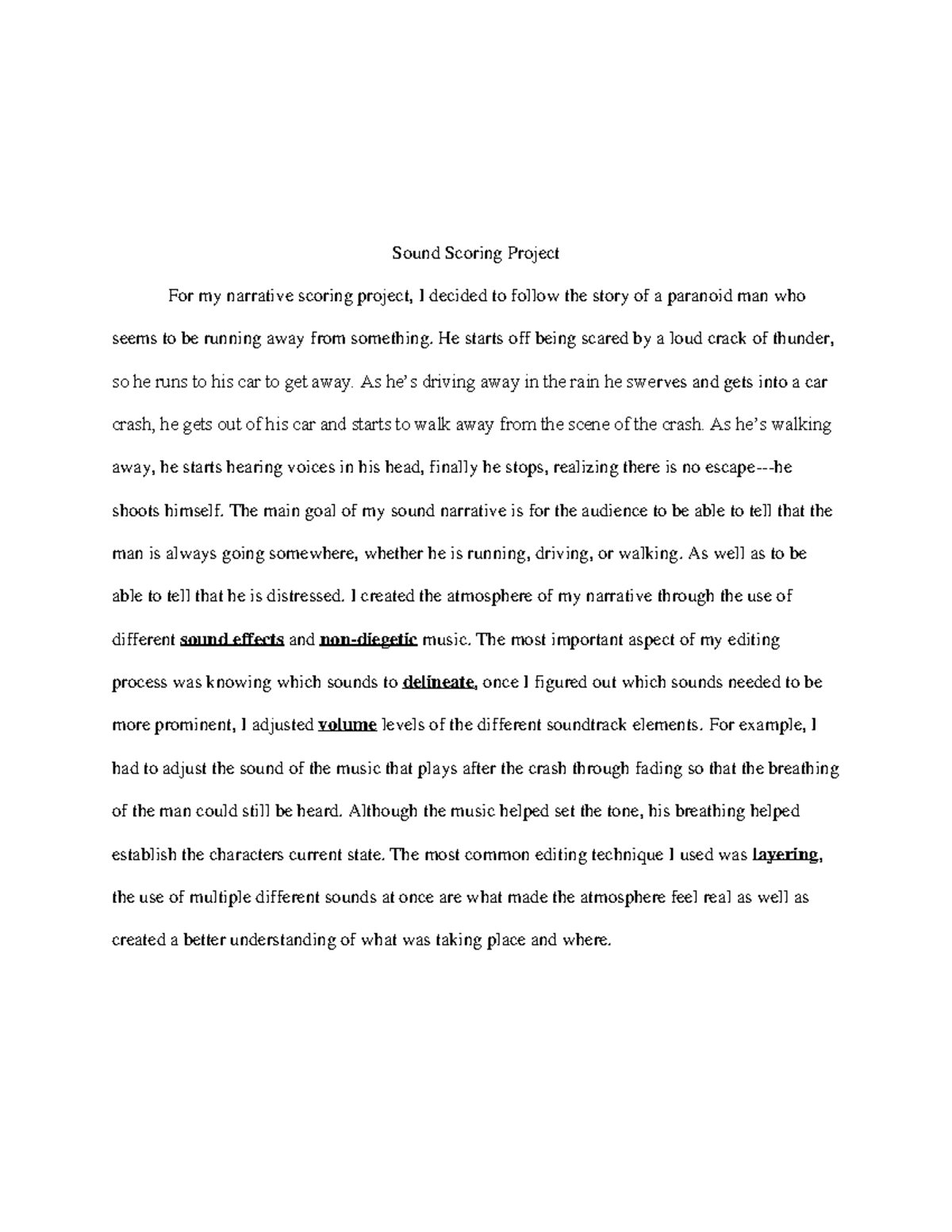 Student Example 2-Scoring Project (1)-1 - Sound Scoring Project For my ...