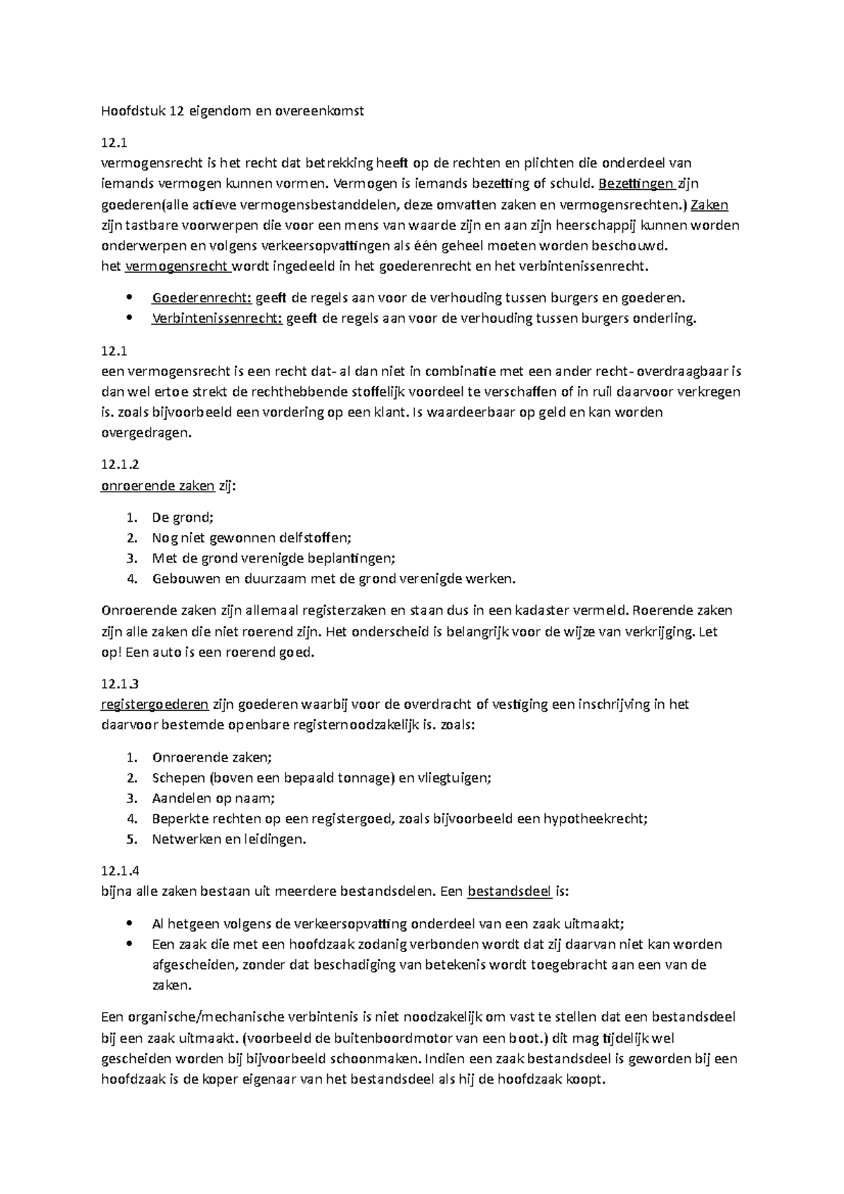 Hoofdstuk 12 eigendom en overeenkomst - Hoofdstuk 12 eigendom en ...