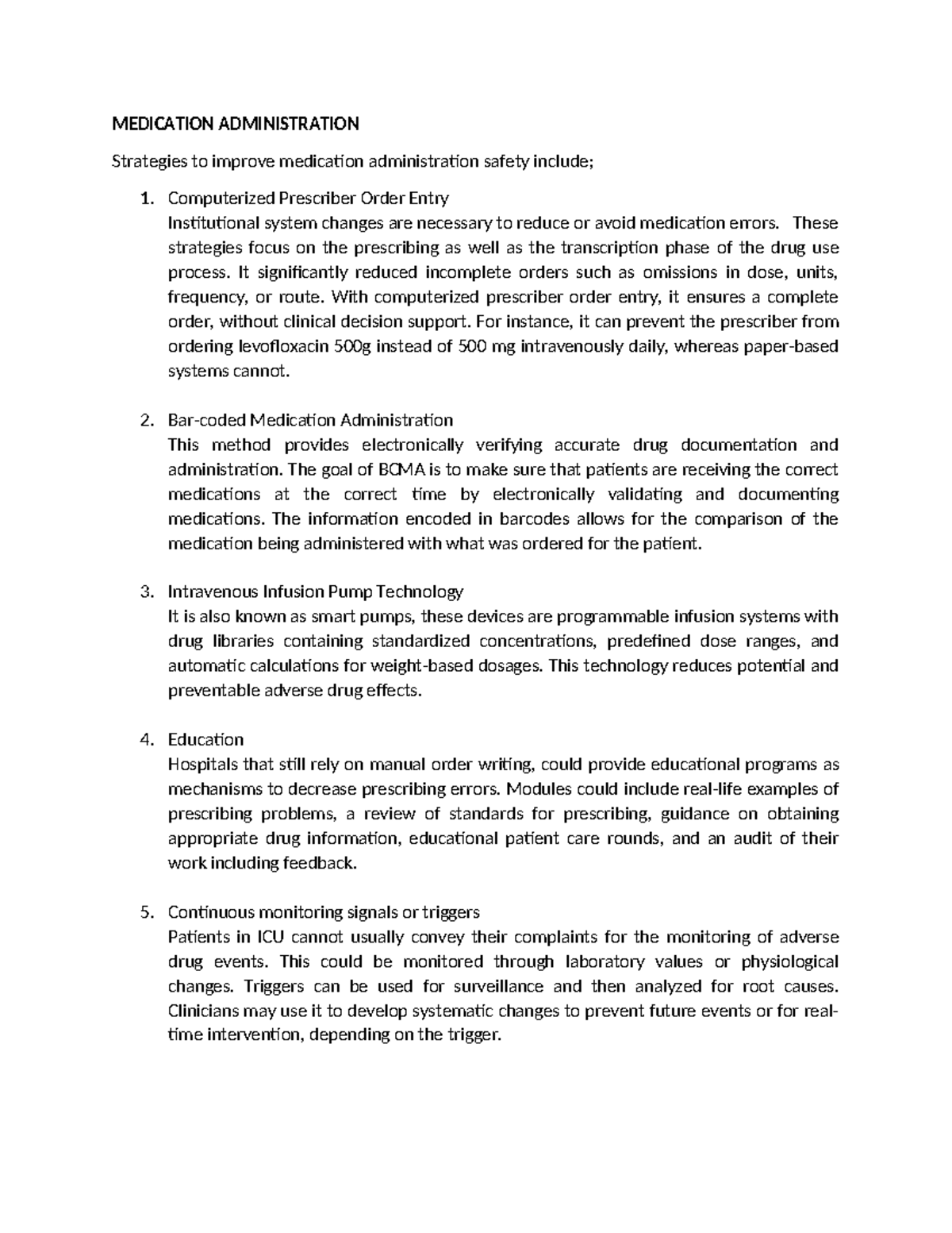 Med Administration and Documentation - MEDICATION ADMINISTRATION ...