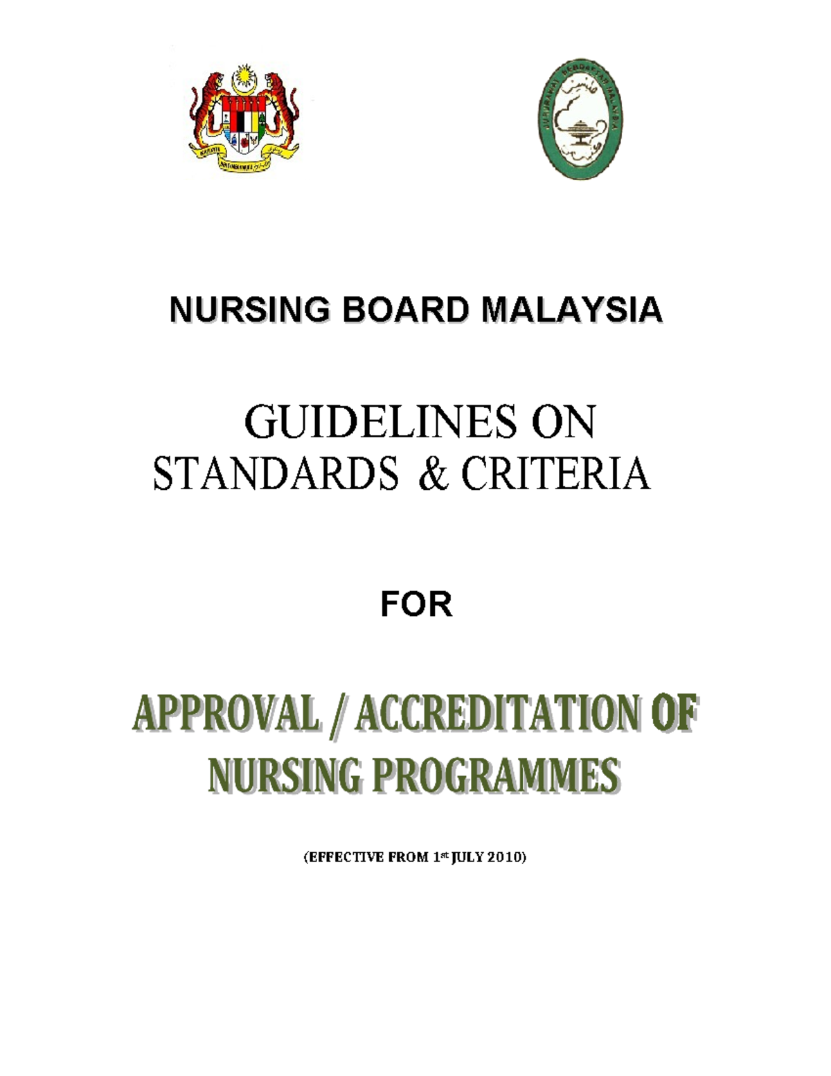 3. guideline criteria for approval or accreditation of nursing program - amended 8 ...