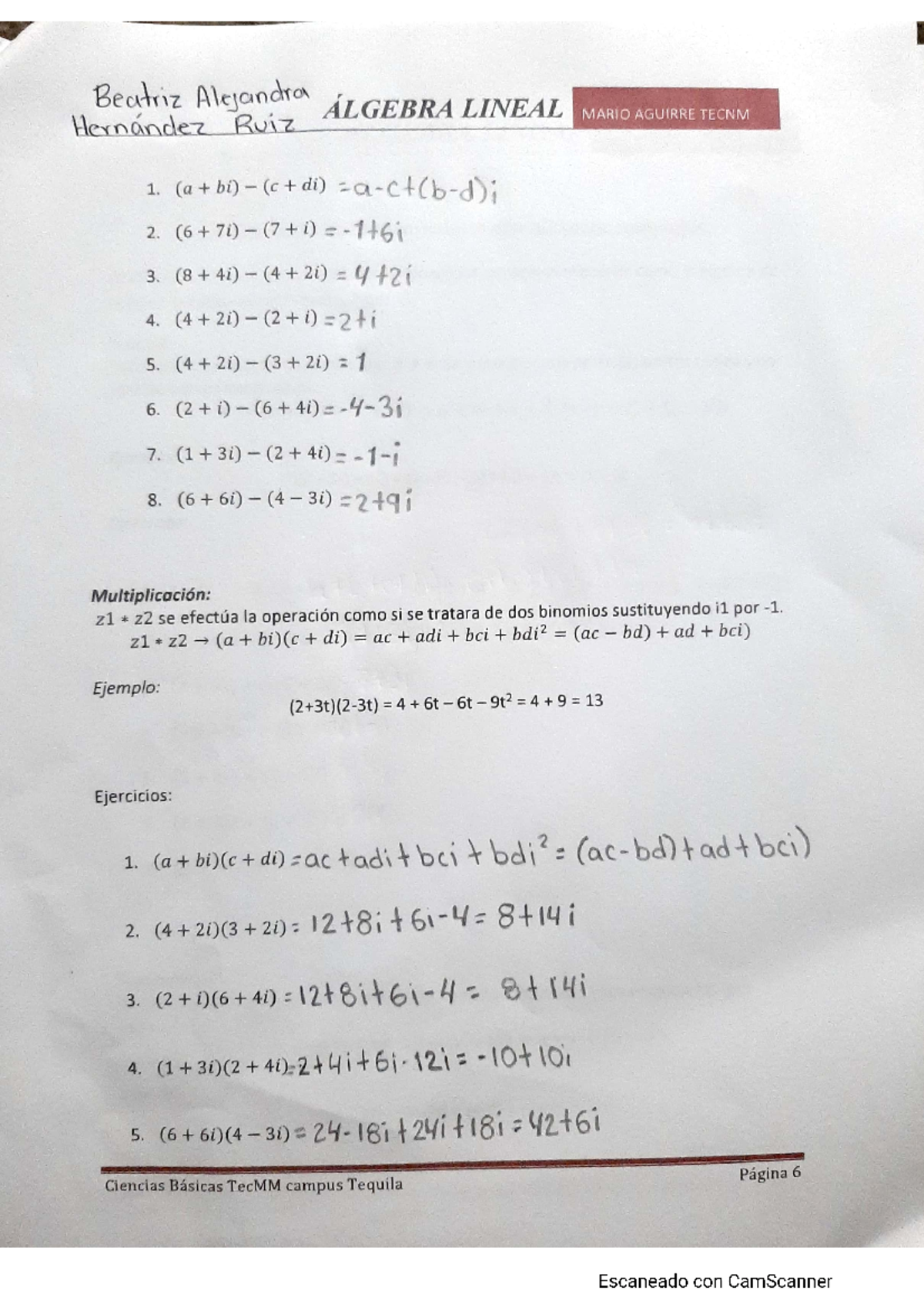 Operaciones de algebra lineal - Ingenieria Económica - Studocu