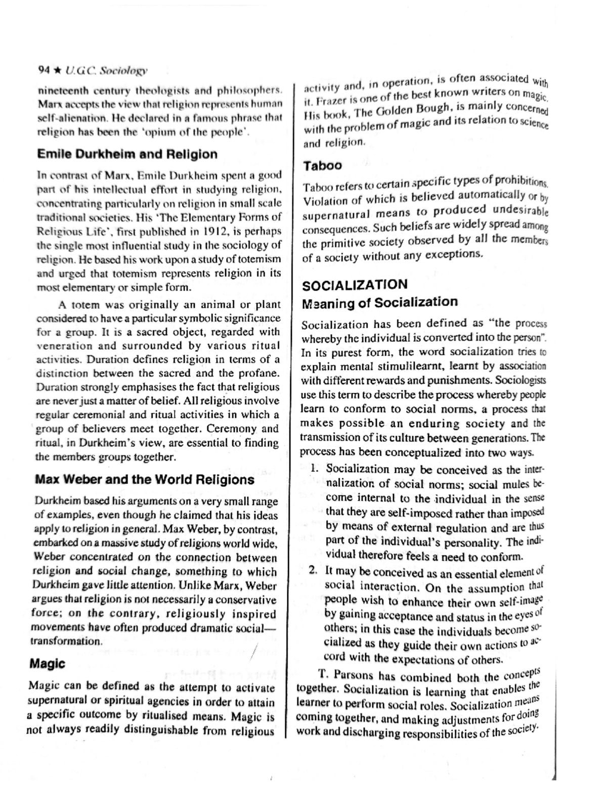 Socialization - Foundations of Sociology - Studocu