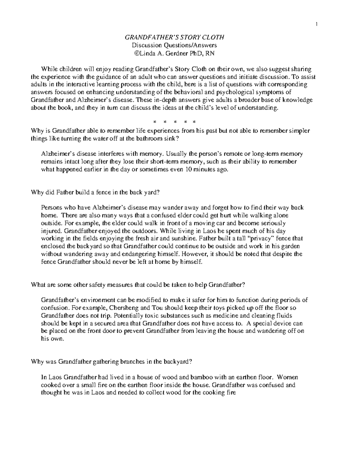 GSC Discussion Questions-1 - GRANDFATHER’S STORY CLOTH Discussion ...