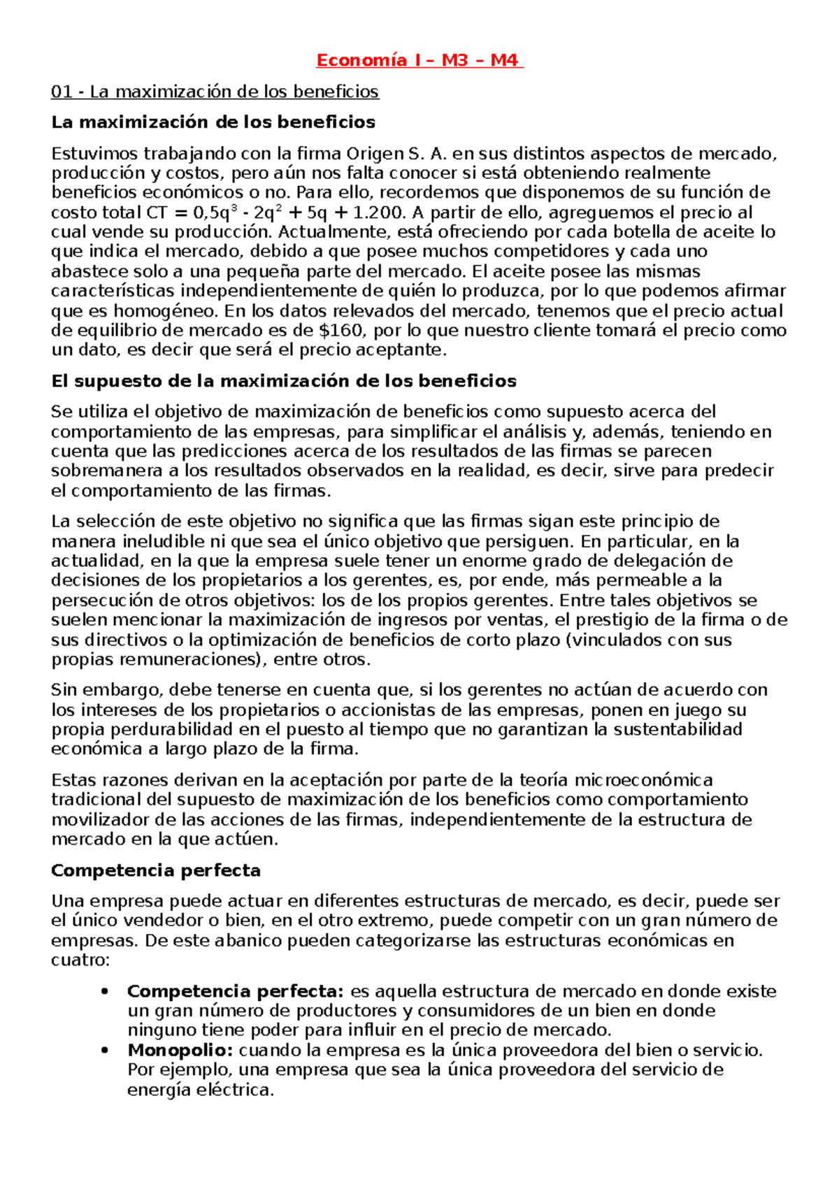 Economía I M3 - M4 - modulos de canvas - Economía I – M3 – M 01 - La ...