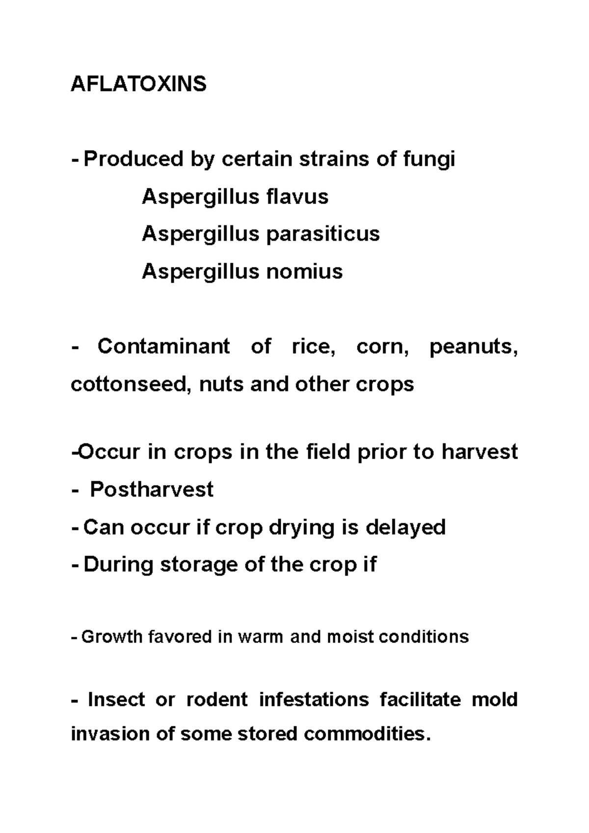 Aflatoxins-L2 - Toolz Umazelaphi - AFLATOXINS Produced by certain ...