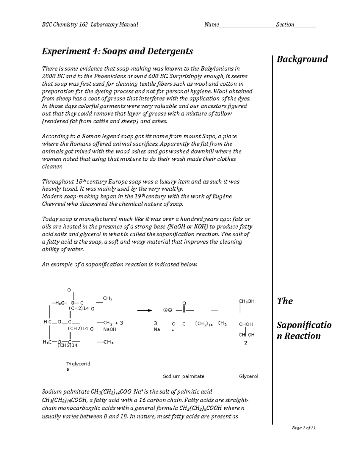 Exp4 Soap and detergents - Applied Chemistry - UOG - Studocu