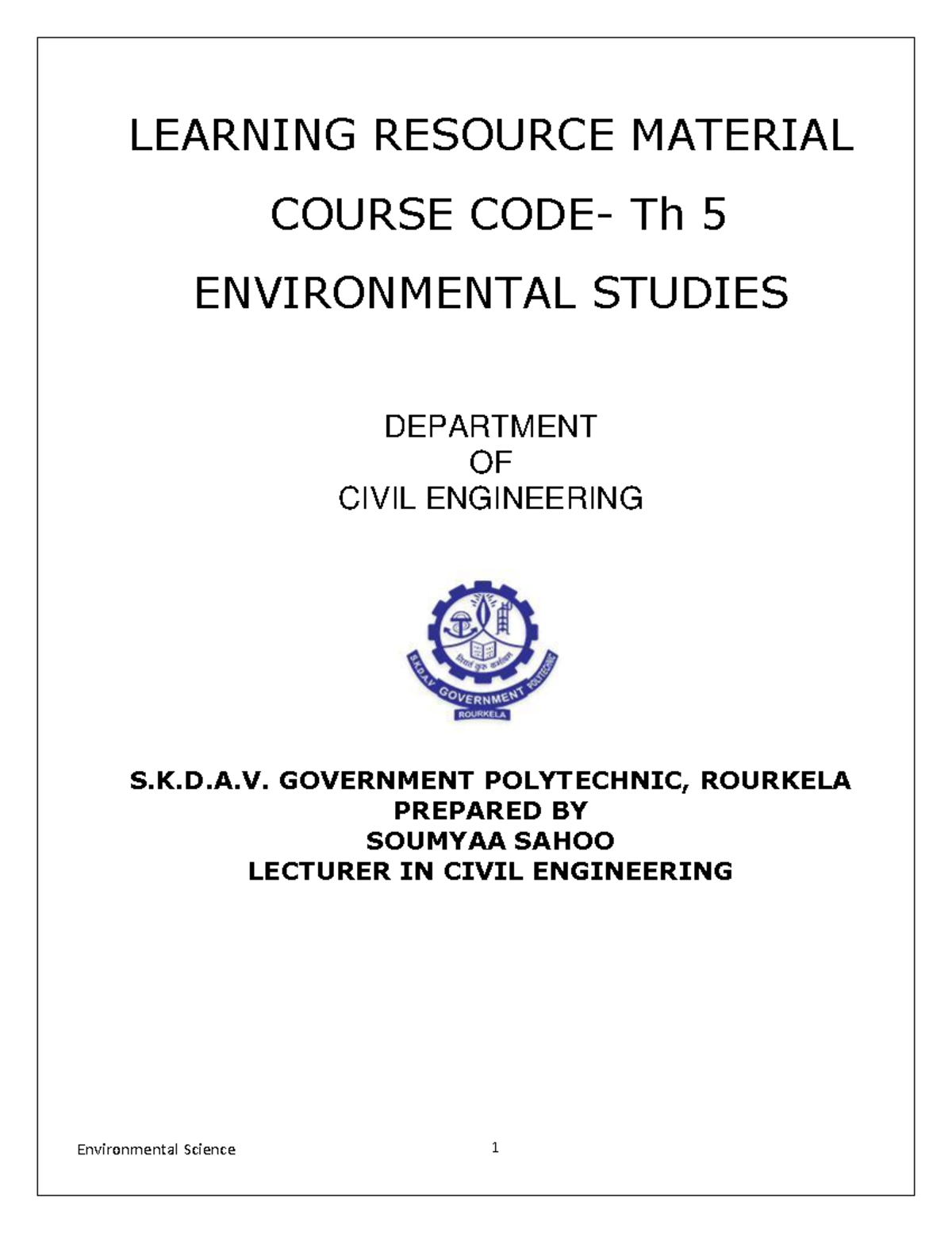Environmental-studies-lecture-notes 1649349251 - LEARNING RESOURCE ...