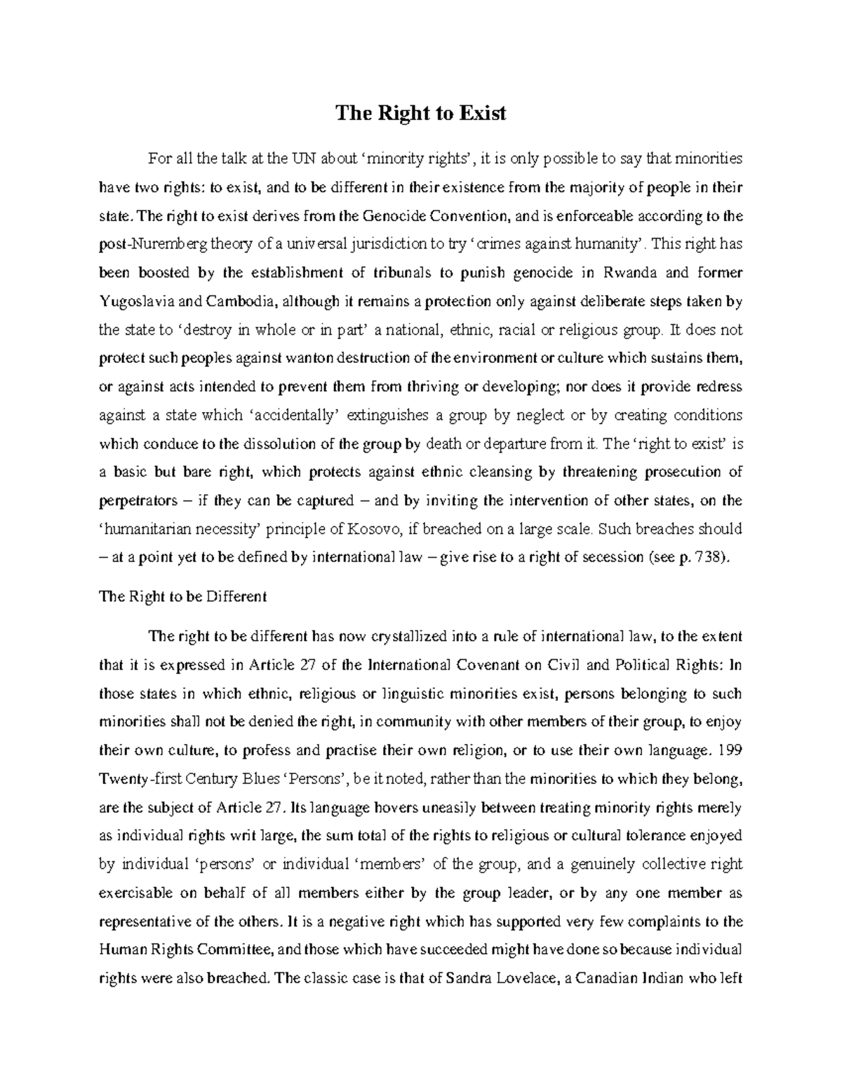 The Right to Exist - The Right to Exist For all the talk at the UN ...